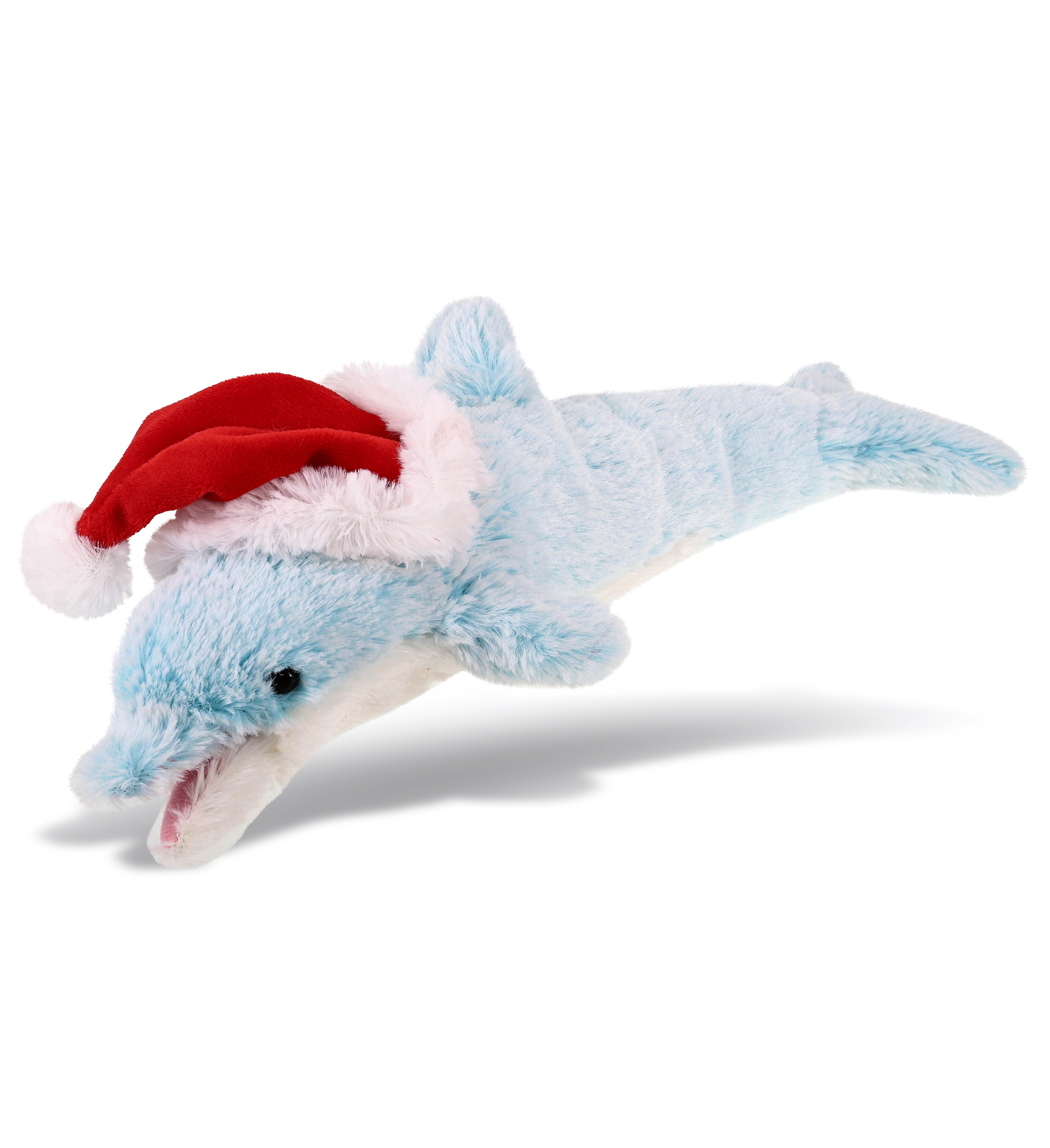 DolliBu Santa Blue Dolphin Stuffed Animal Plush Toy - Super Soft Ocean ...