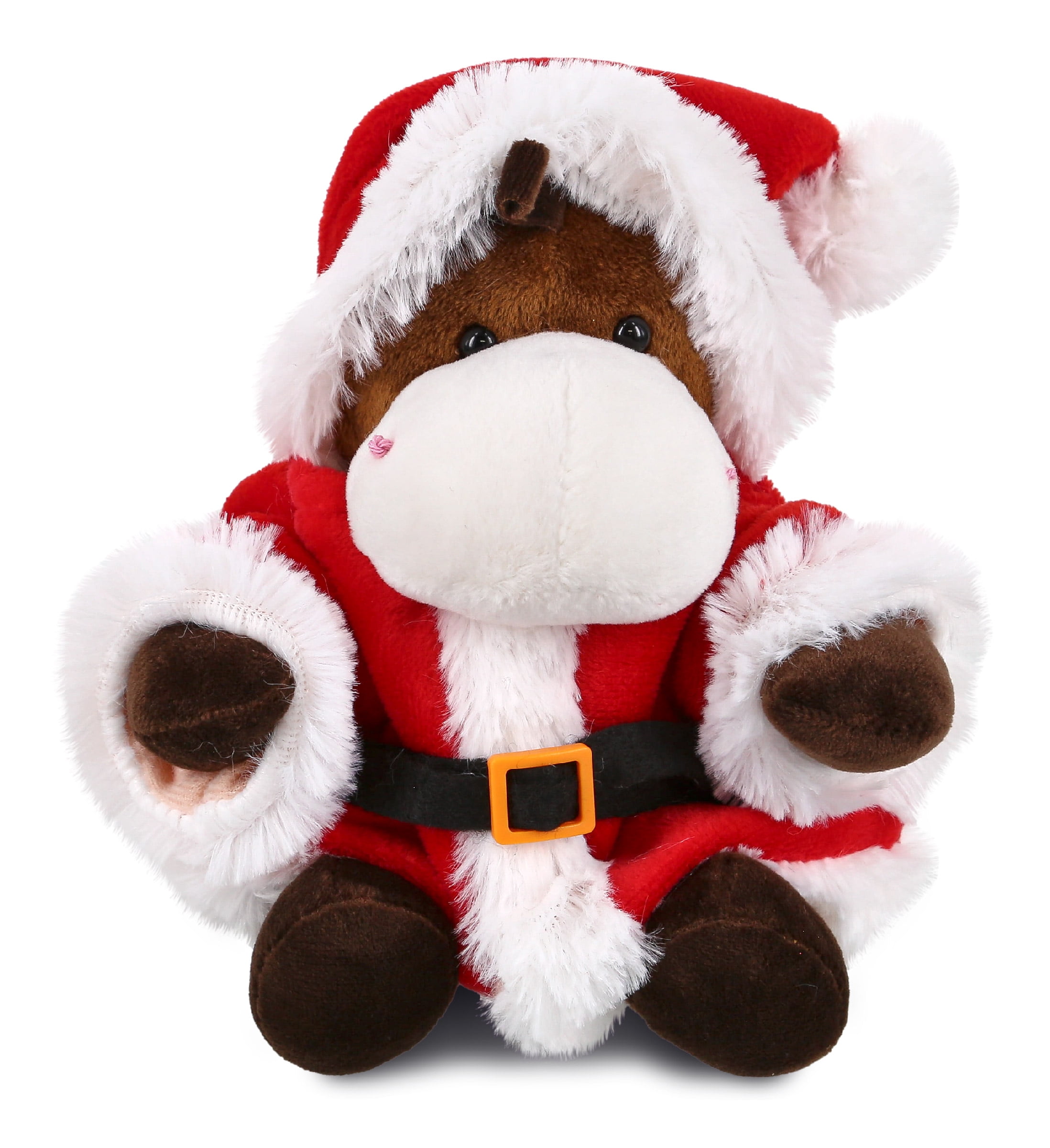 DolliBu Santa Horse Stuffed Animal Plush Toy - Super Soft Wild Animal ...