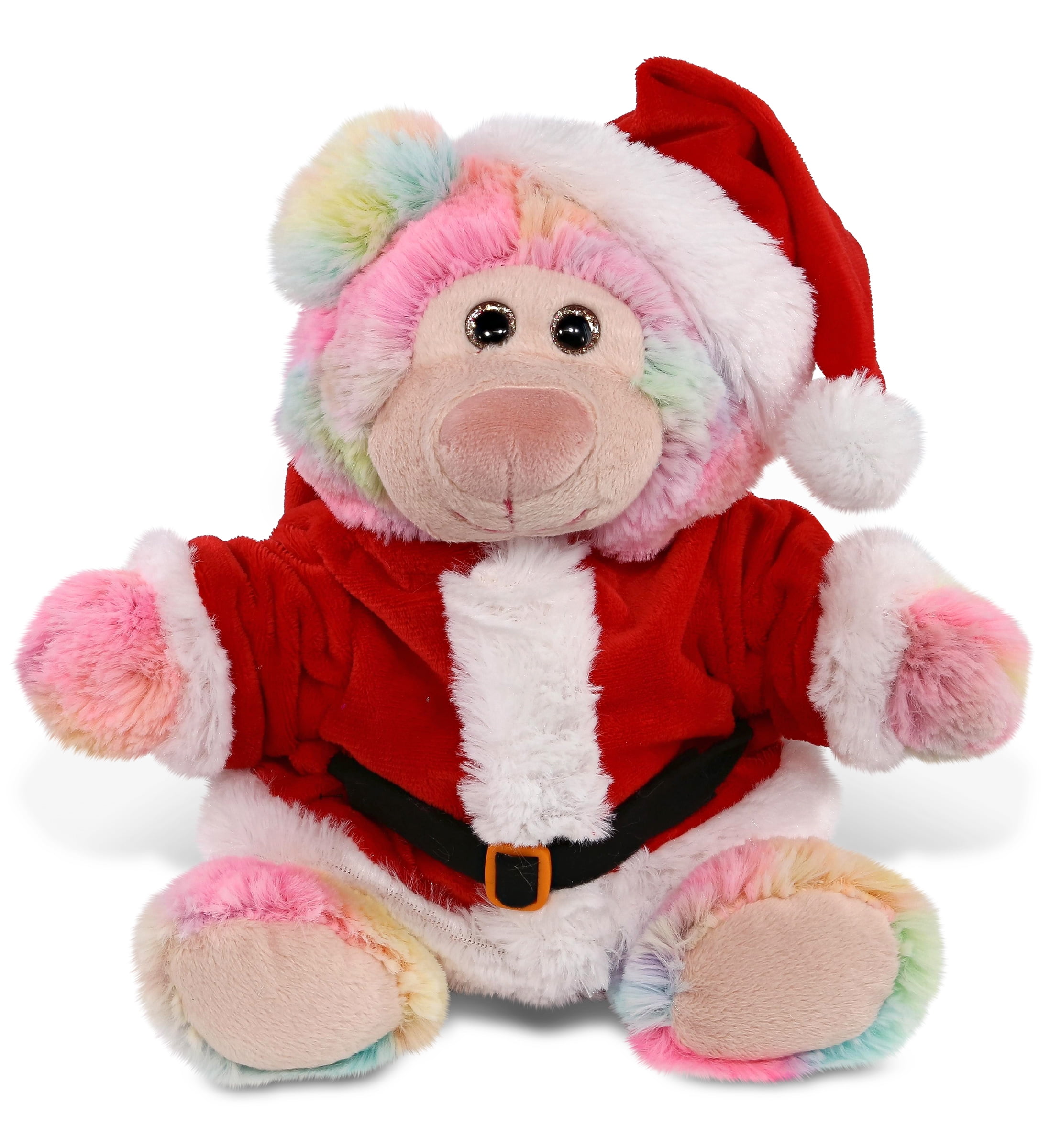 DolliBu Santa Rainbow Bear Stuffed Animal Plush Toy - Super Soft Wild ...