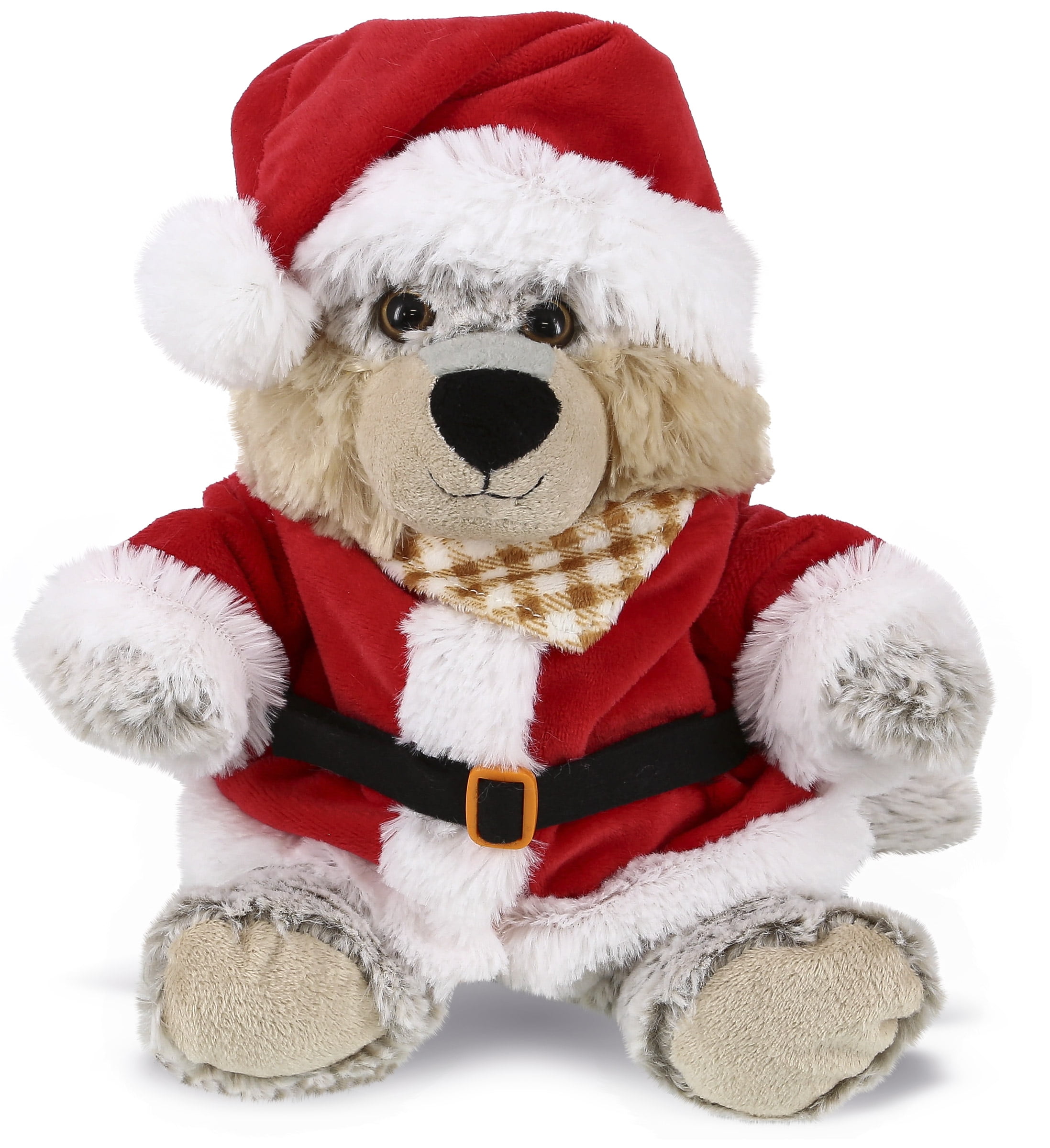DolliBu Santa Sitting Wolf Stuffed Animal Plush Toy - Super Soft Wild ...