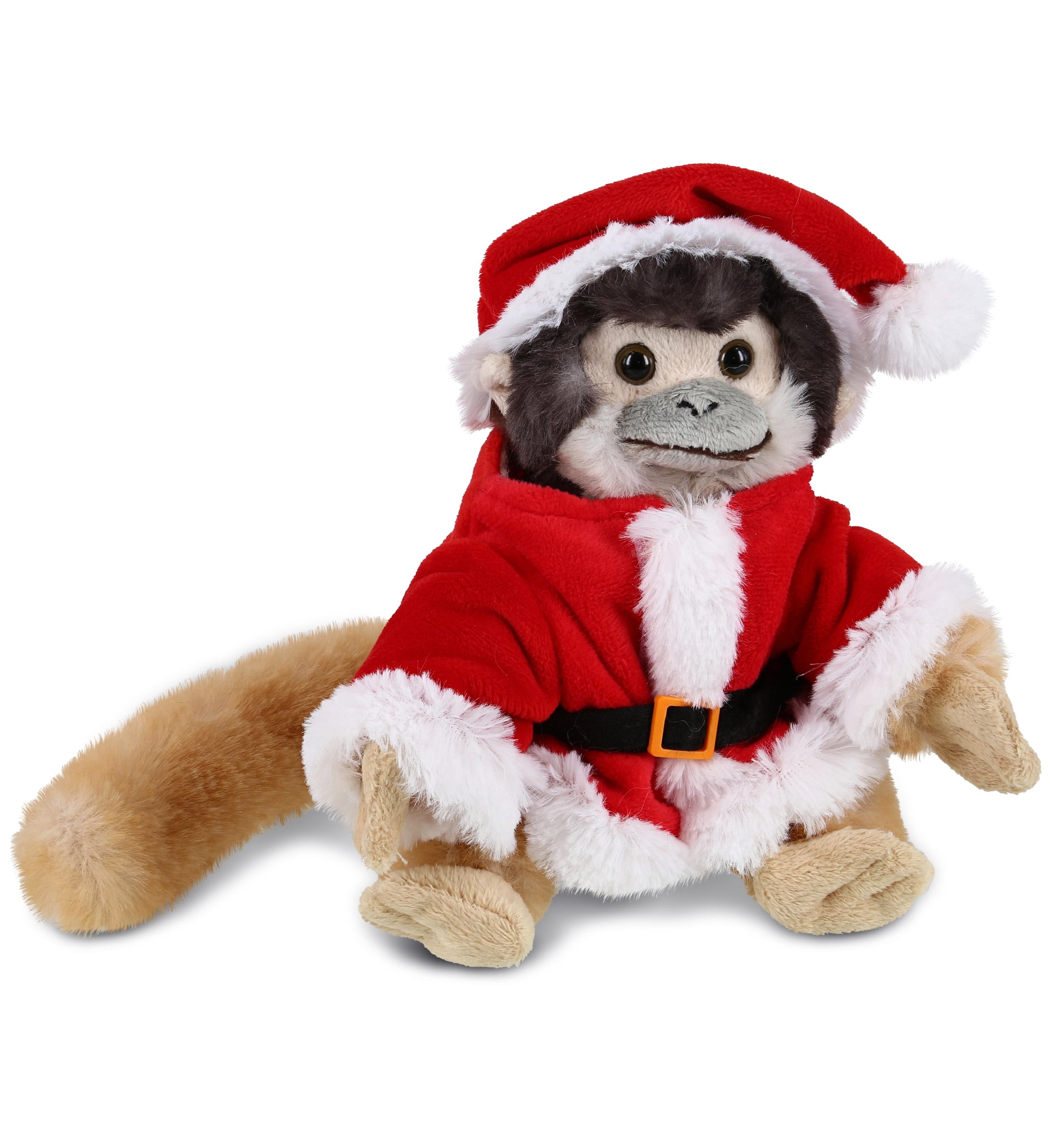 DolliBu Santa Squirrel Monkey Stuffed Animal Plush Toy - Super Soft ...