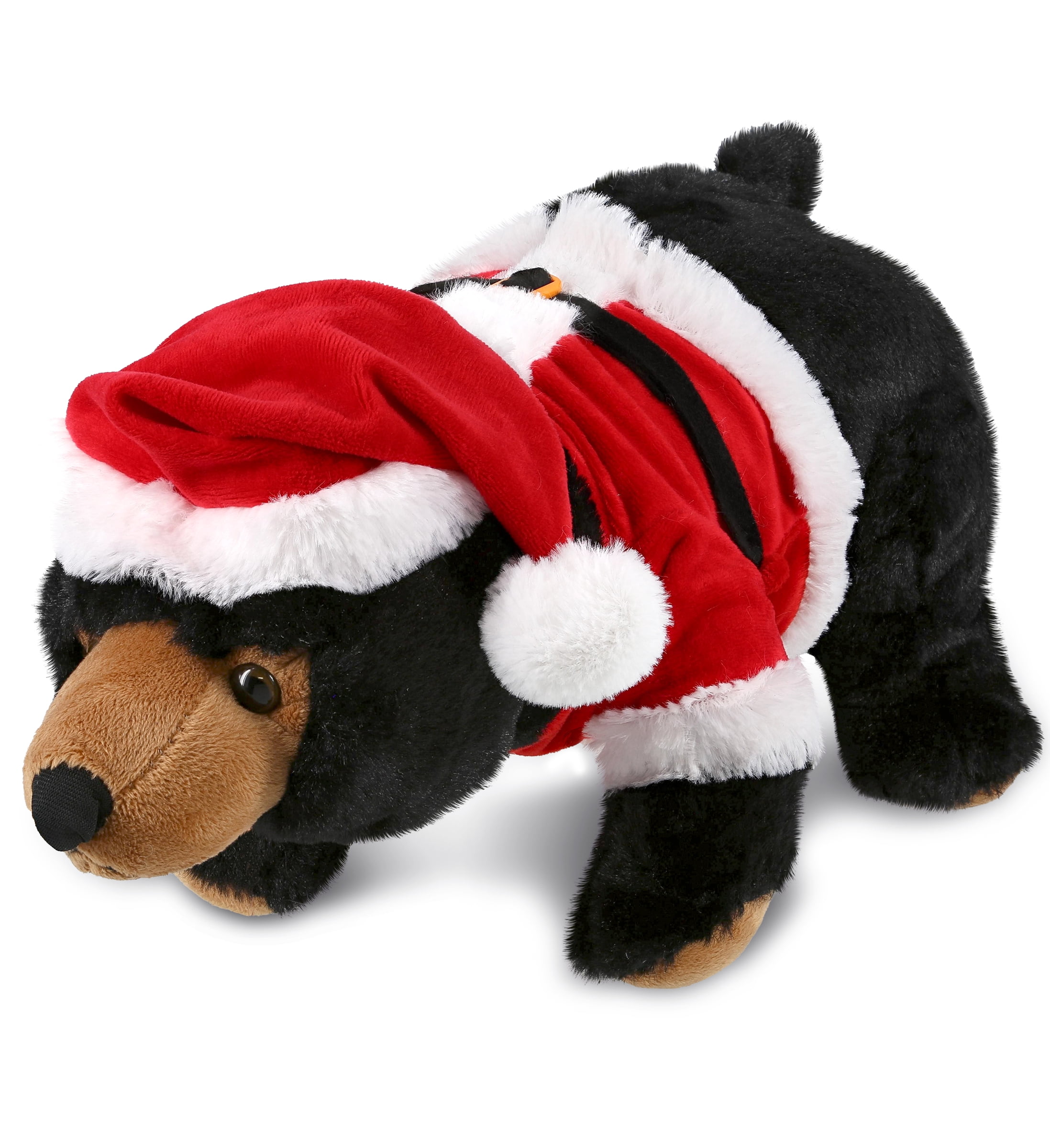 DolliBu Santa Wild Black Bear Stuffed Animal Plush Toy - Super Soft ...