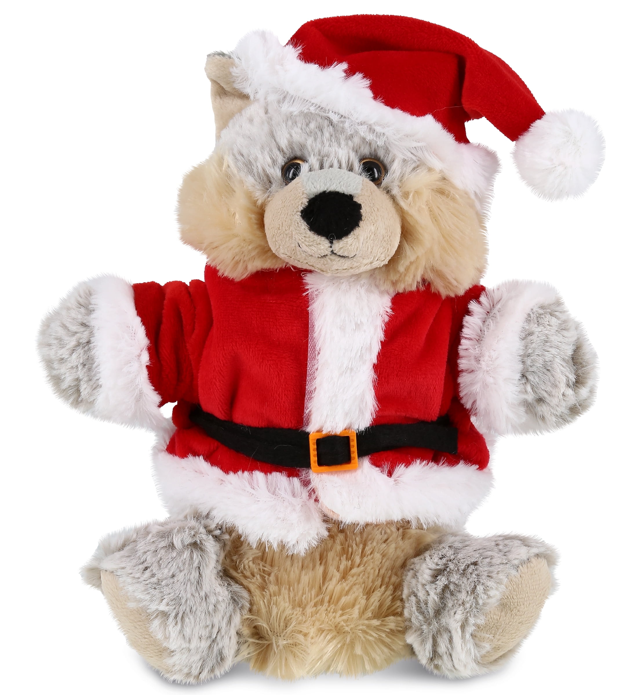 DolliBu Santa Wolf Stuffed Animal Plush Hand Puppet - Super Soft Wild ...
