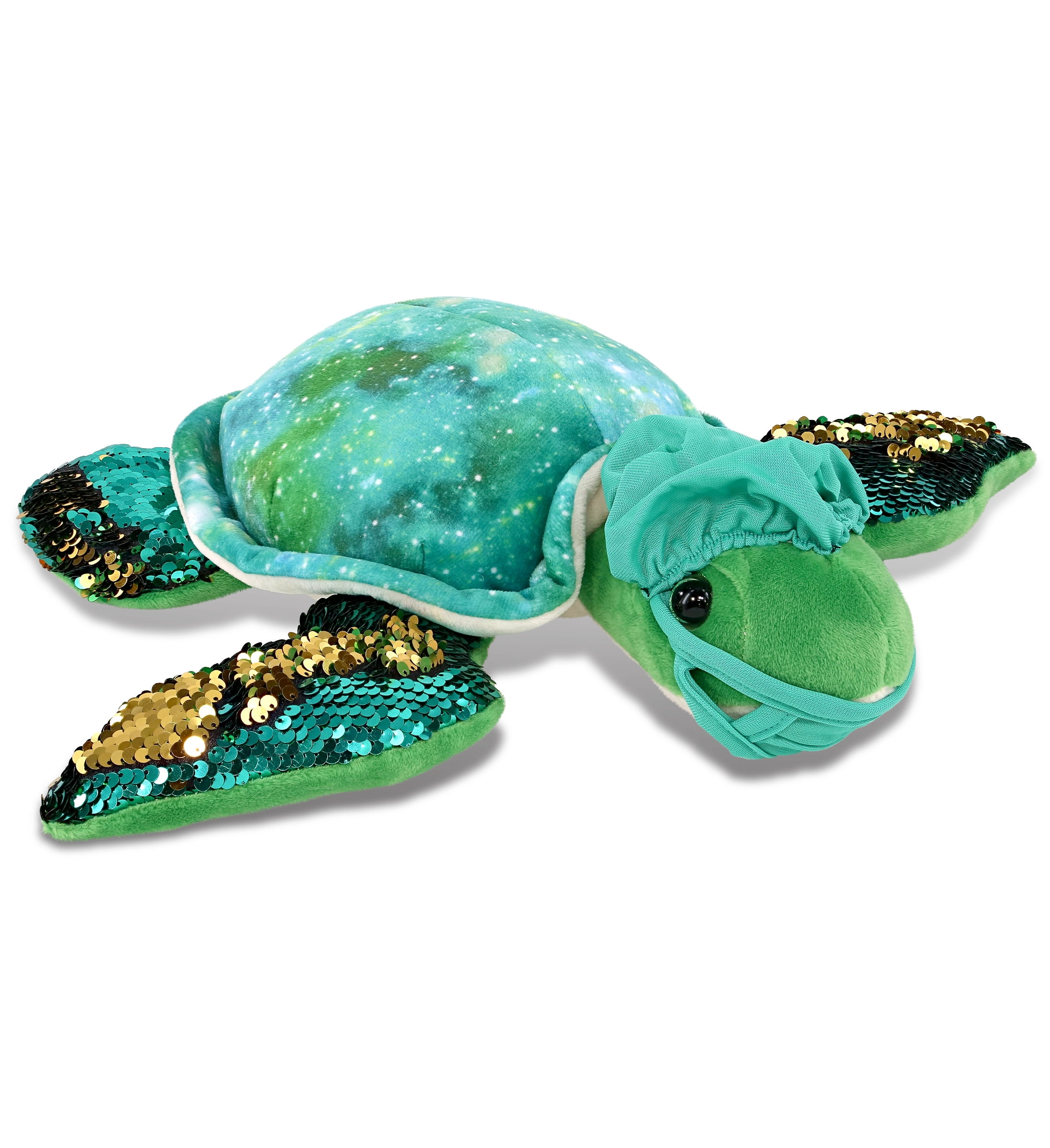 DolliBu Sea Turtle Doctor Plush Toy - Space Sequin Sea Turtle Doctor ...