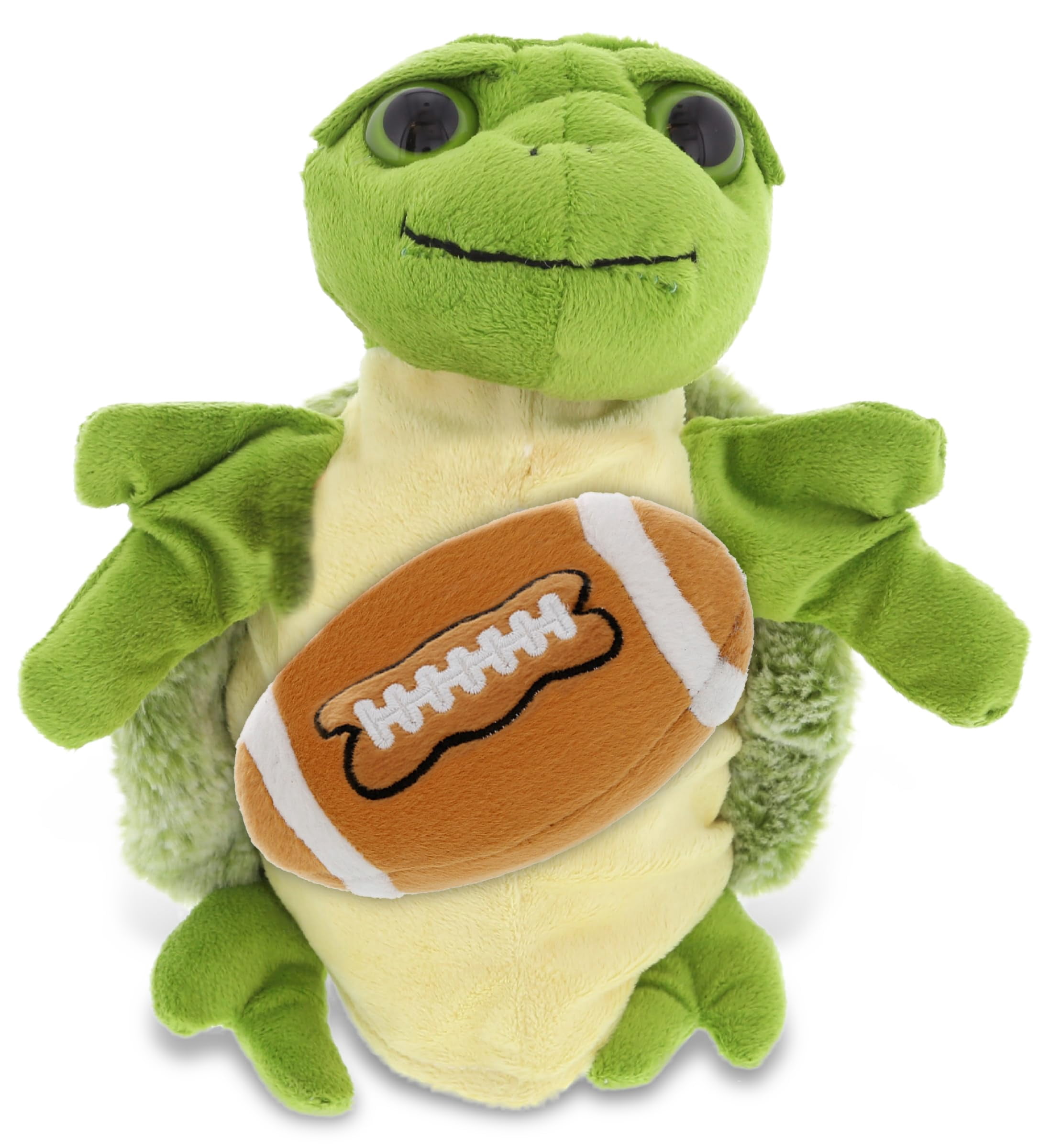DolliBu Sea Turtle Hand Puppet Stuffed Animal with Football Plush ...