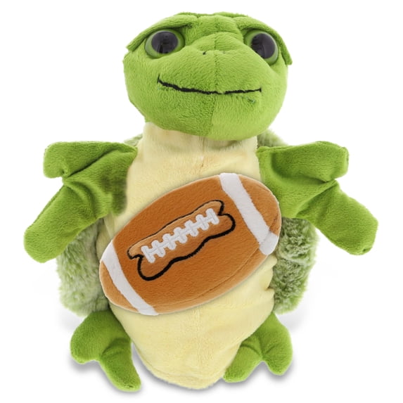 DolliBu Sea Turtle Hand Puppet Stuffed Animal with Football Plush ...