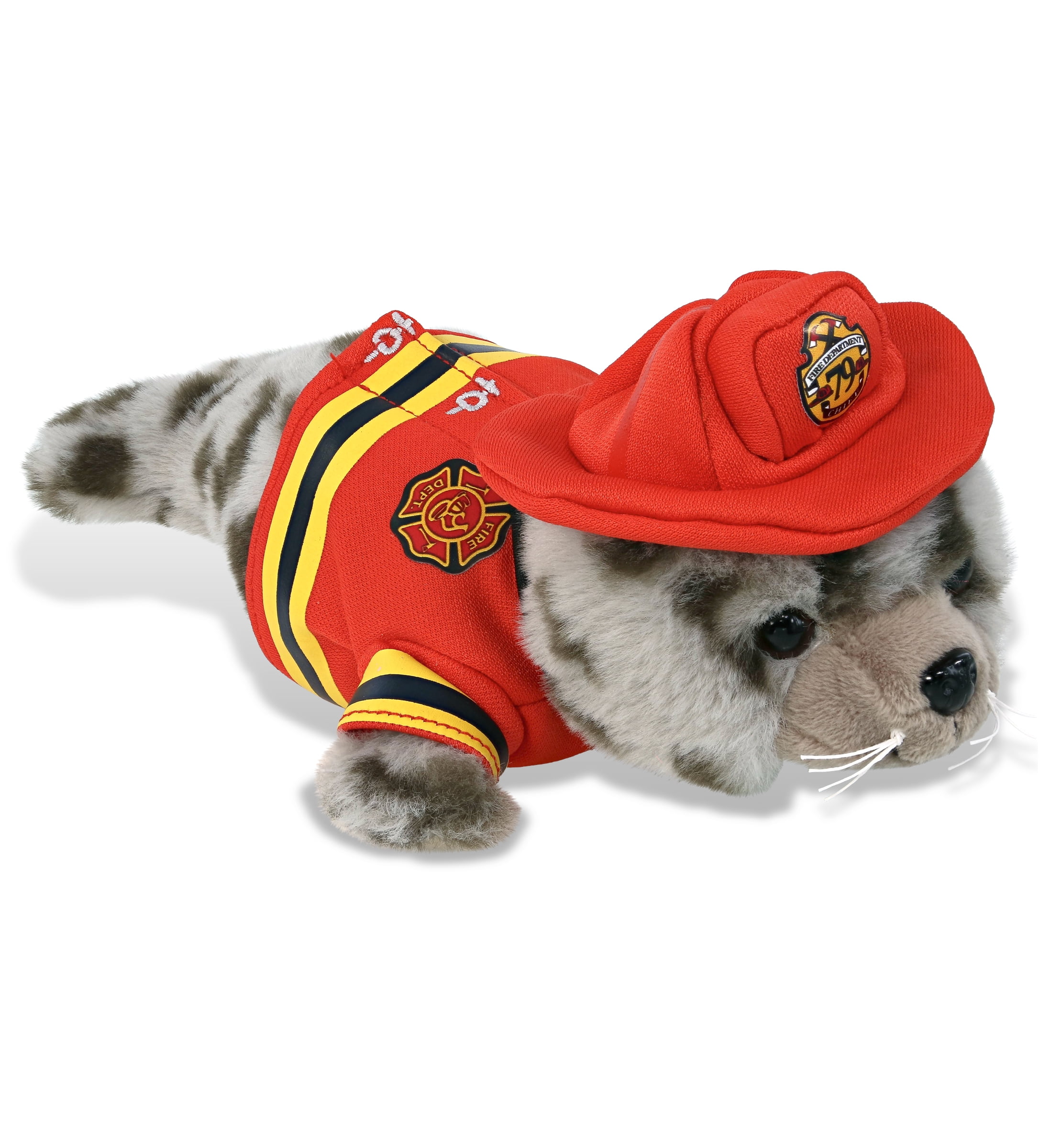 DolliBu Seal Firefighter Stuffed Animal - Super Soft Seal Plush with ...