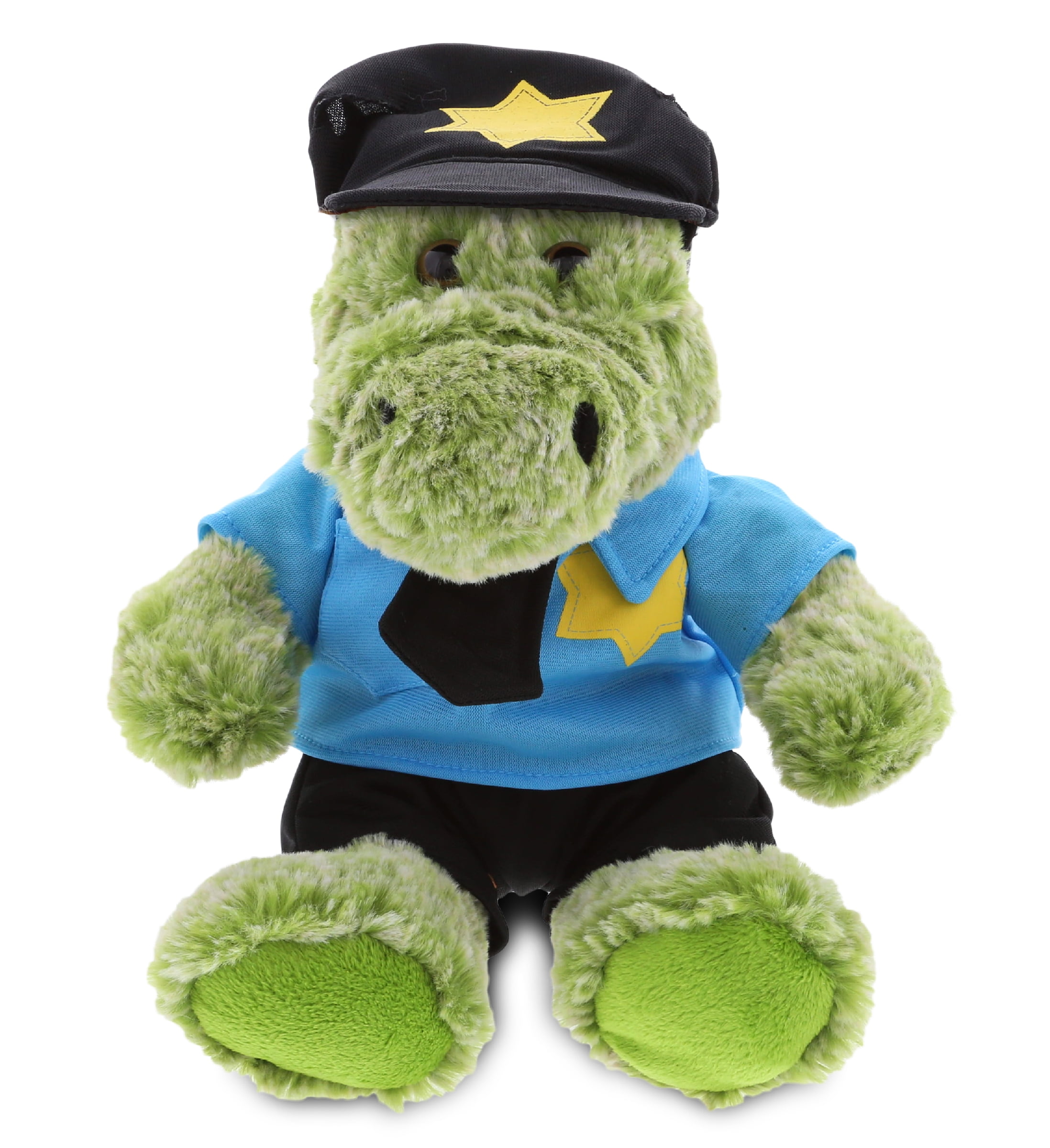 DolliBu Sitting Alligator Police Officer Plush Toy - Soft Alligator Cop ...