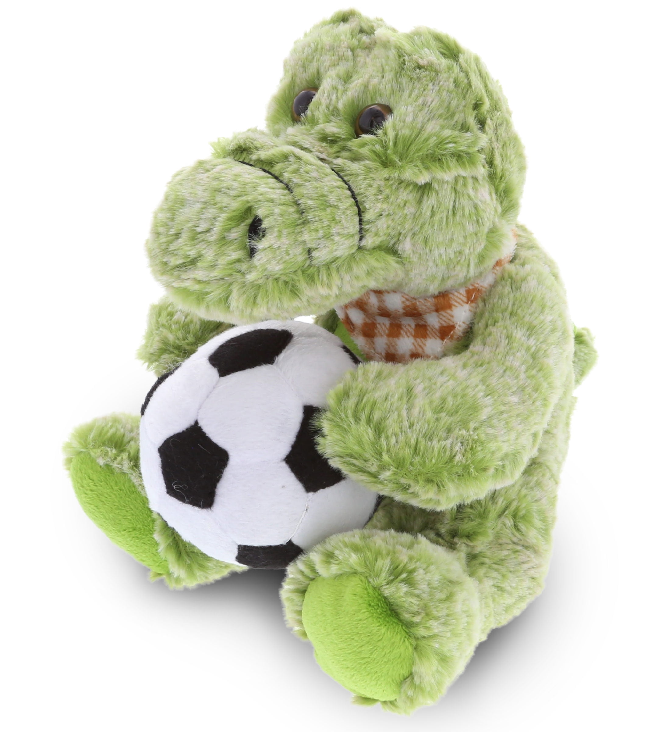 DolliBu Sitting Alligator Stuffed Animal with Soccer Ball Plush - Soft ...