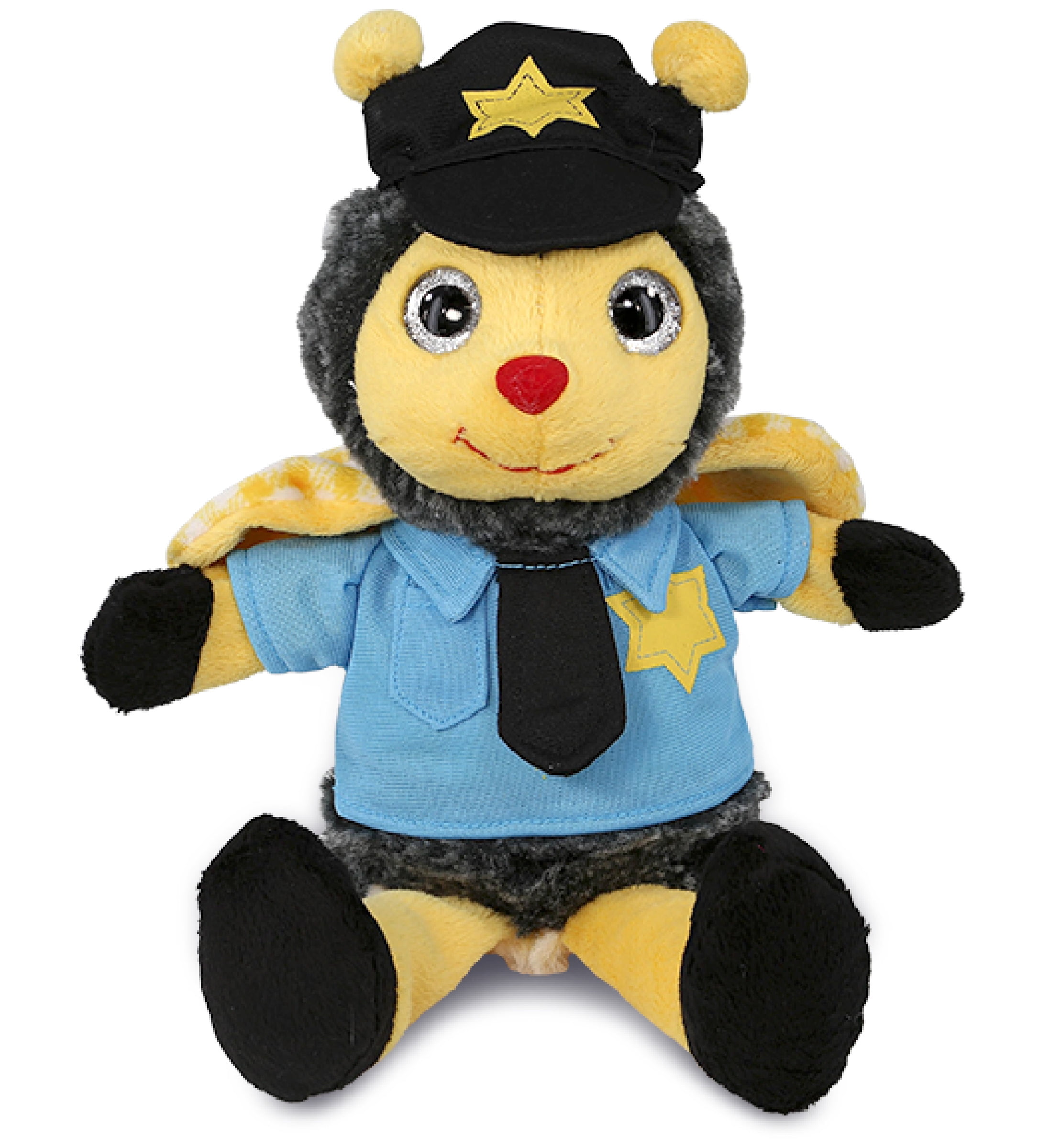 DolliBu Sitting Bee Police Officer Plush Toy - Soft Bee Cop Stuffed ...
