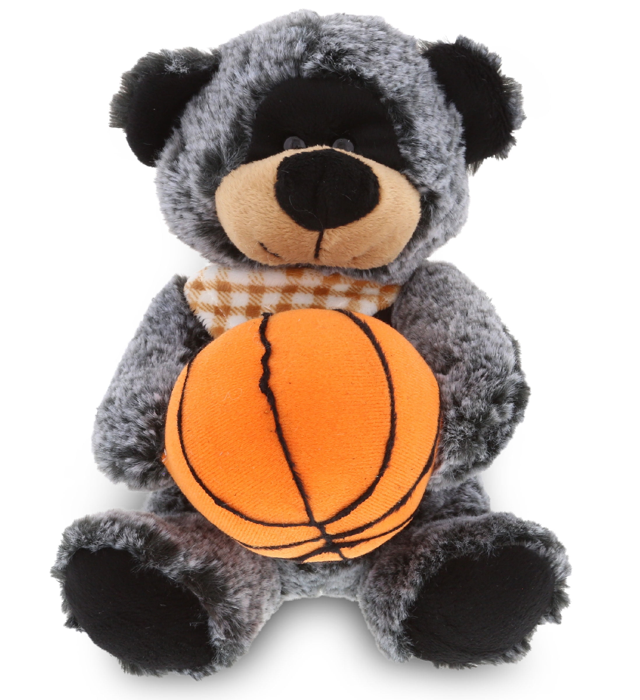 DolliBu Sitting Black Bear Stuffed Animal with Basketball Plush - Soft ...