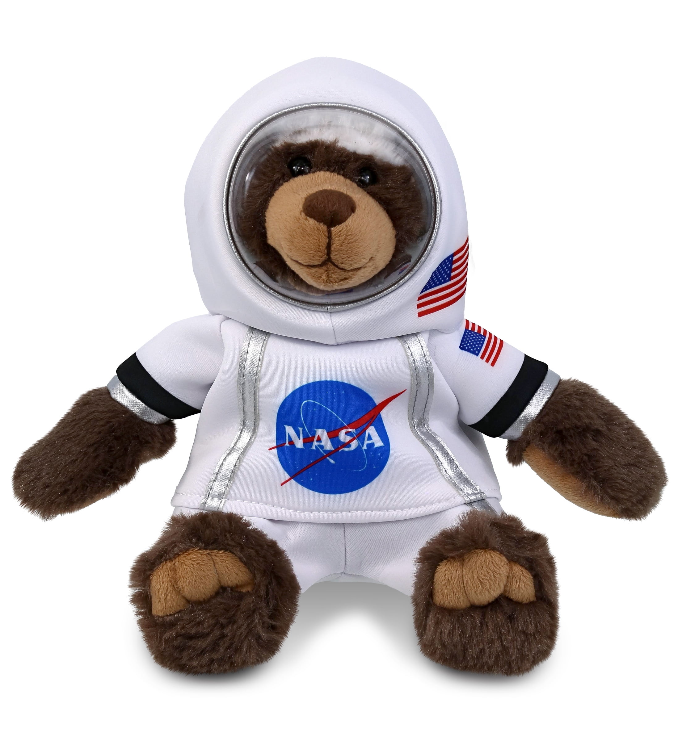 DolliBu Sitting Brown Bear Astronaut Plush Toy - Super Soft Wild Life ...