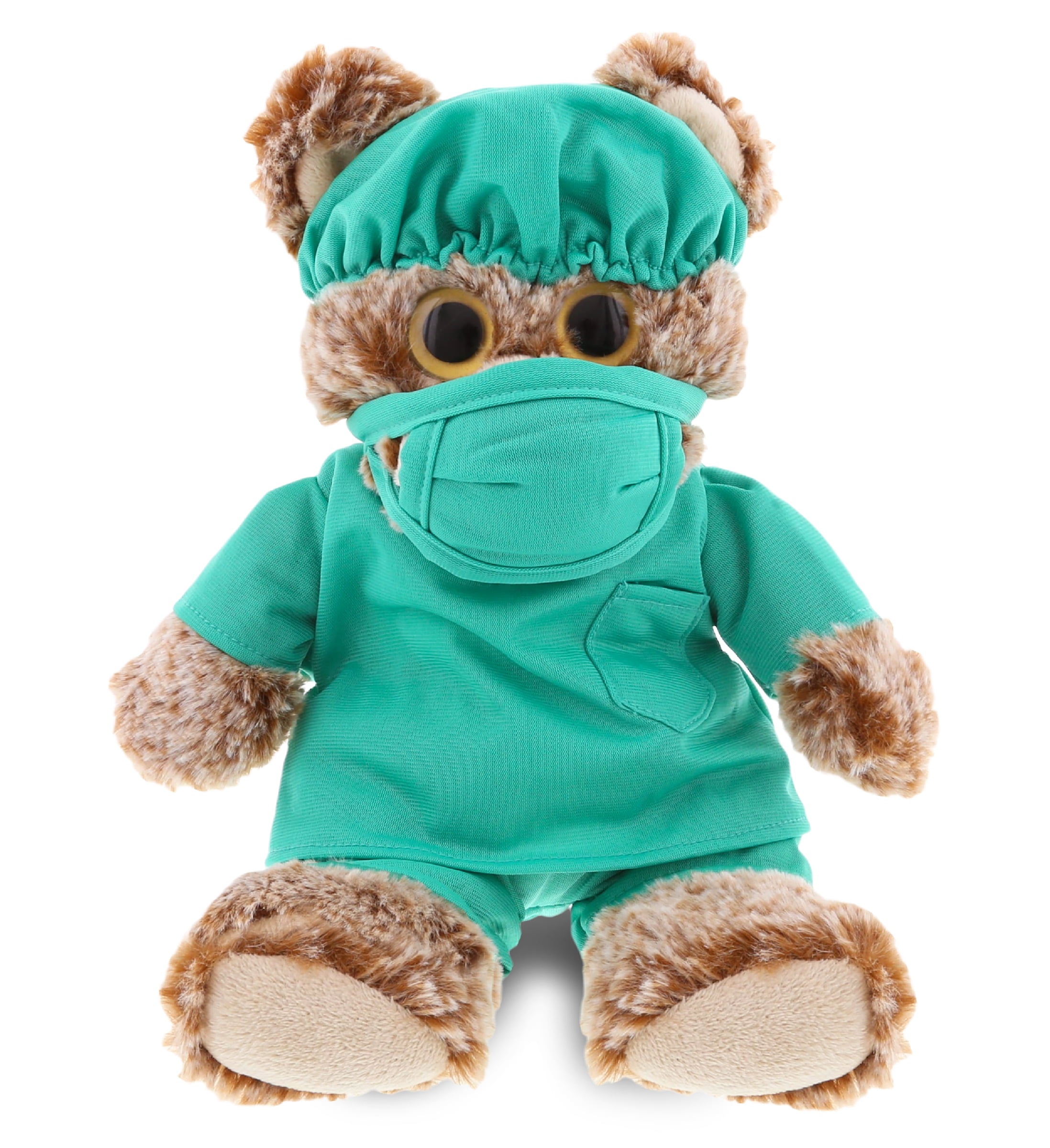 DolliBu Sitting Brown Bear Doctor Plush Toy - Super Soft Brown Bear ...