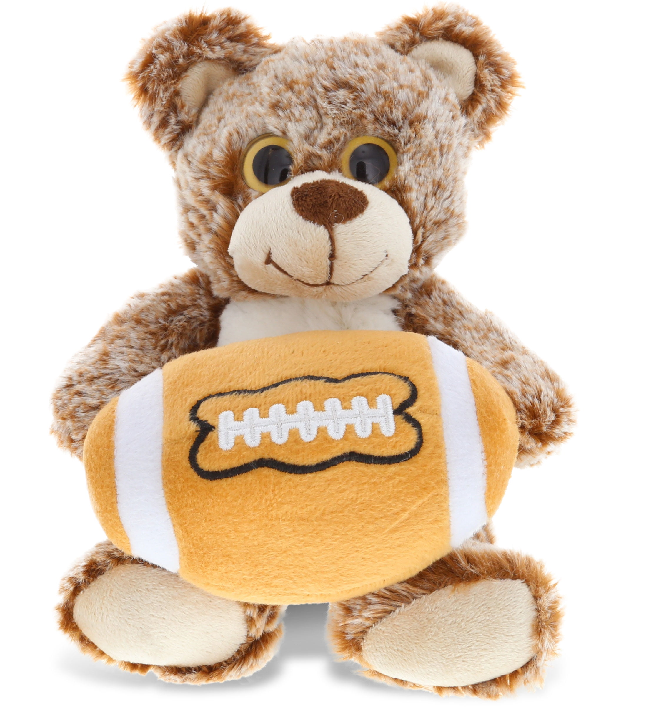 DolliBu Sitting Brown Bear Stuffed Animal with Football Plush - Soft ...