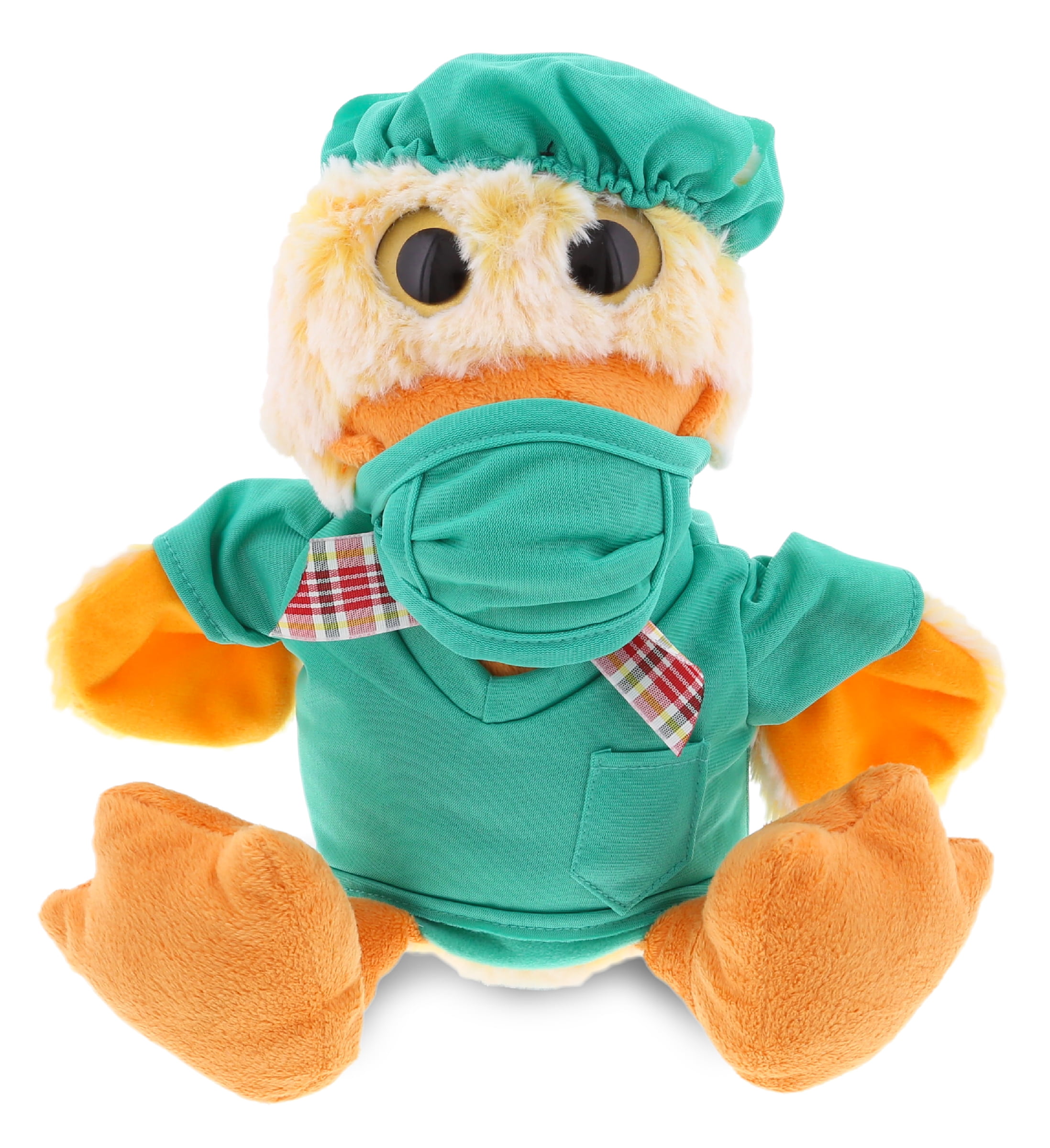 DolliBu Sitting Duck Doctor Plush Toy - Super Soft Yellow Duck Doctor ...