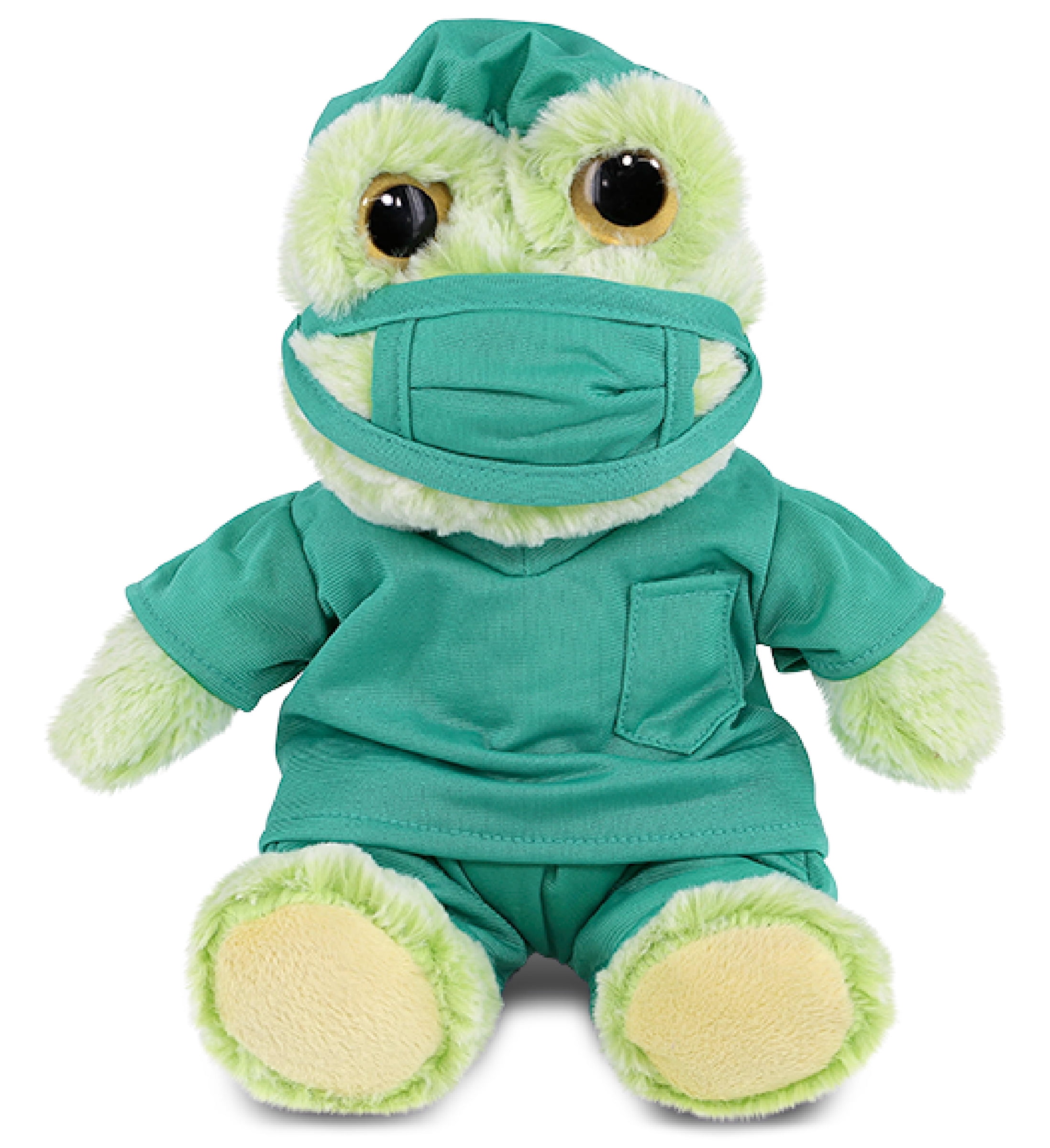DolliBu Sitting Frog Doctor Plush Toy - Super Soft Frog Doctor Stuffed ...