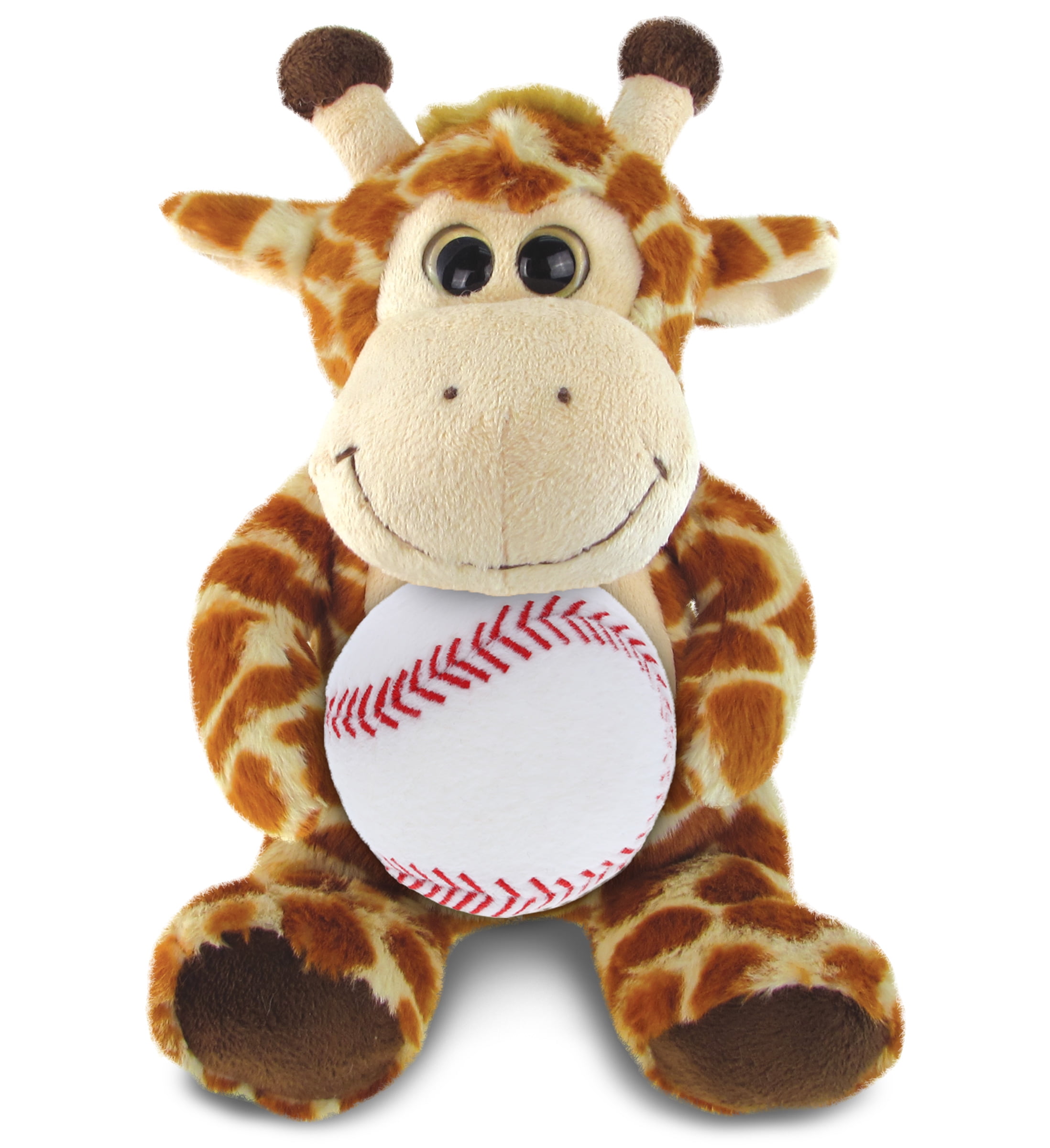 DolliBu Sitting Giraffe Stuffed Animal with Baseball Plush - Soft ...