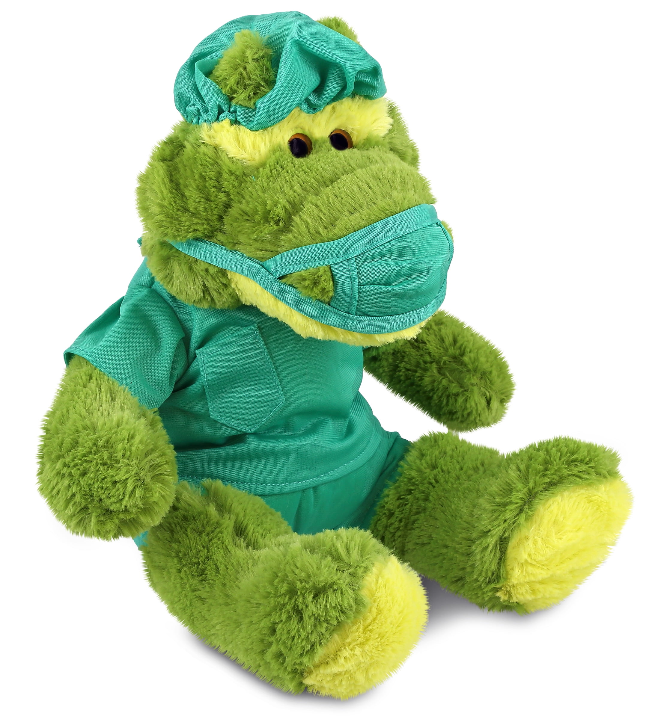 DolliBu Sitting Green Alligator Doctor Plush Toy - Super Soft Alligator ...