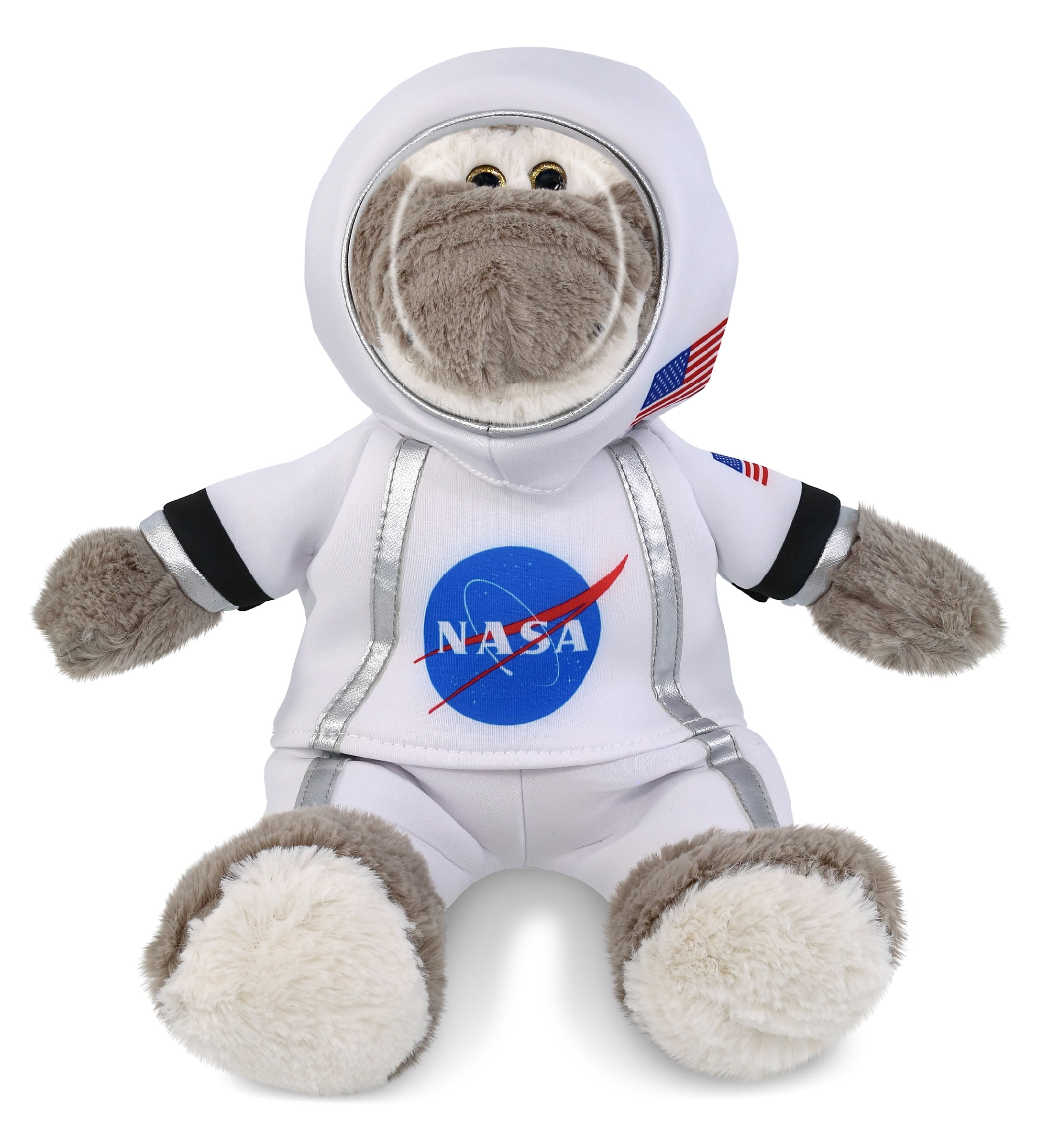 DolliBu Sitting Grey Alligator Astronaut Plush Toy - Super Soft Wild ...