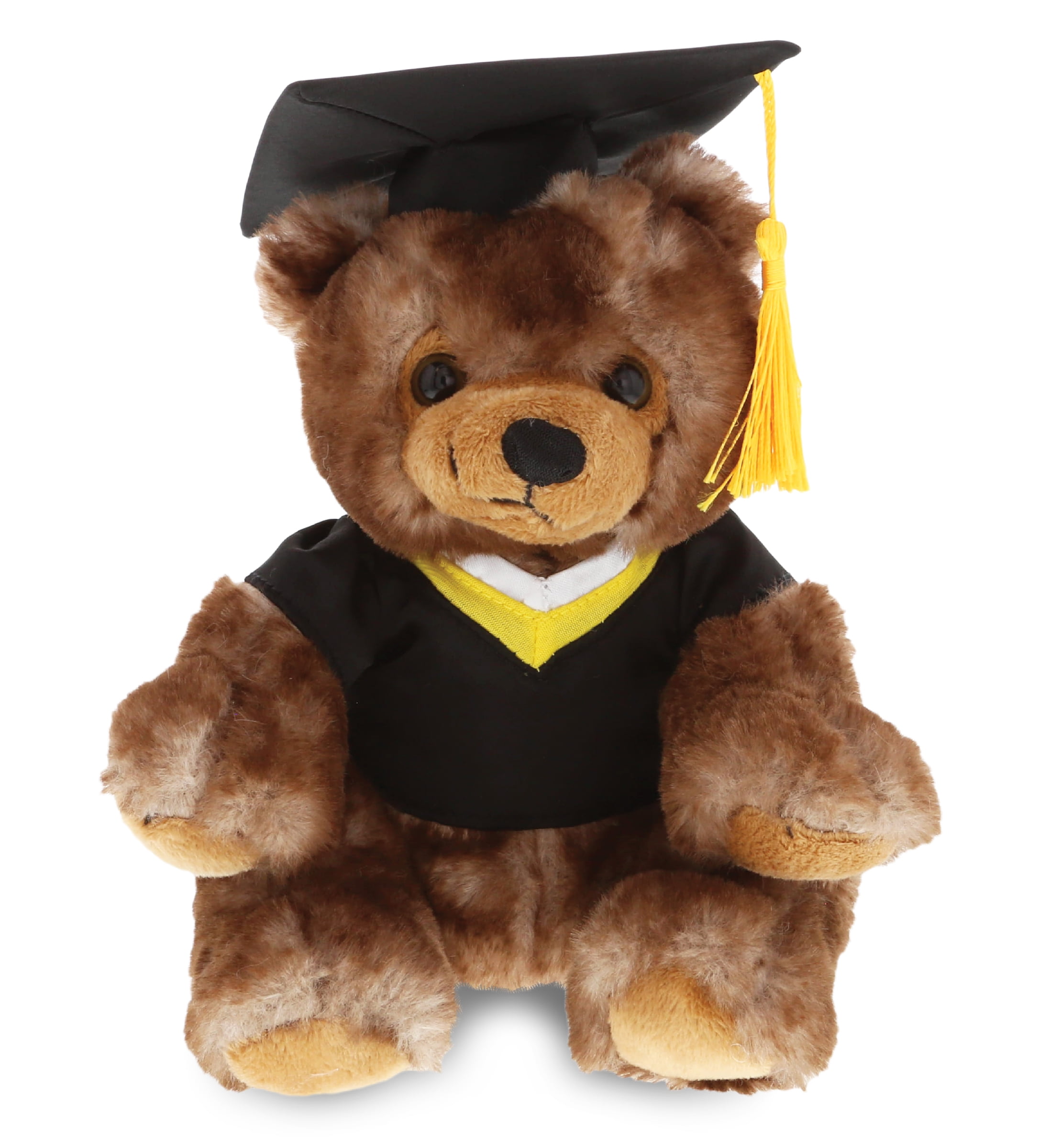 DolliBu Sitting Grizzly Bear Graduation Plush Toy - Soft Graduation ...