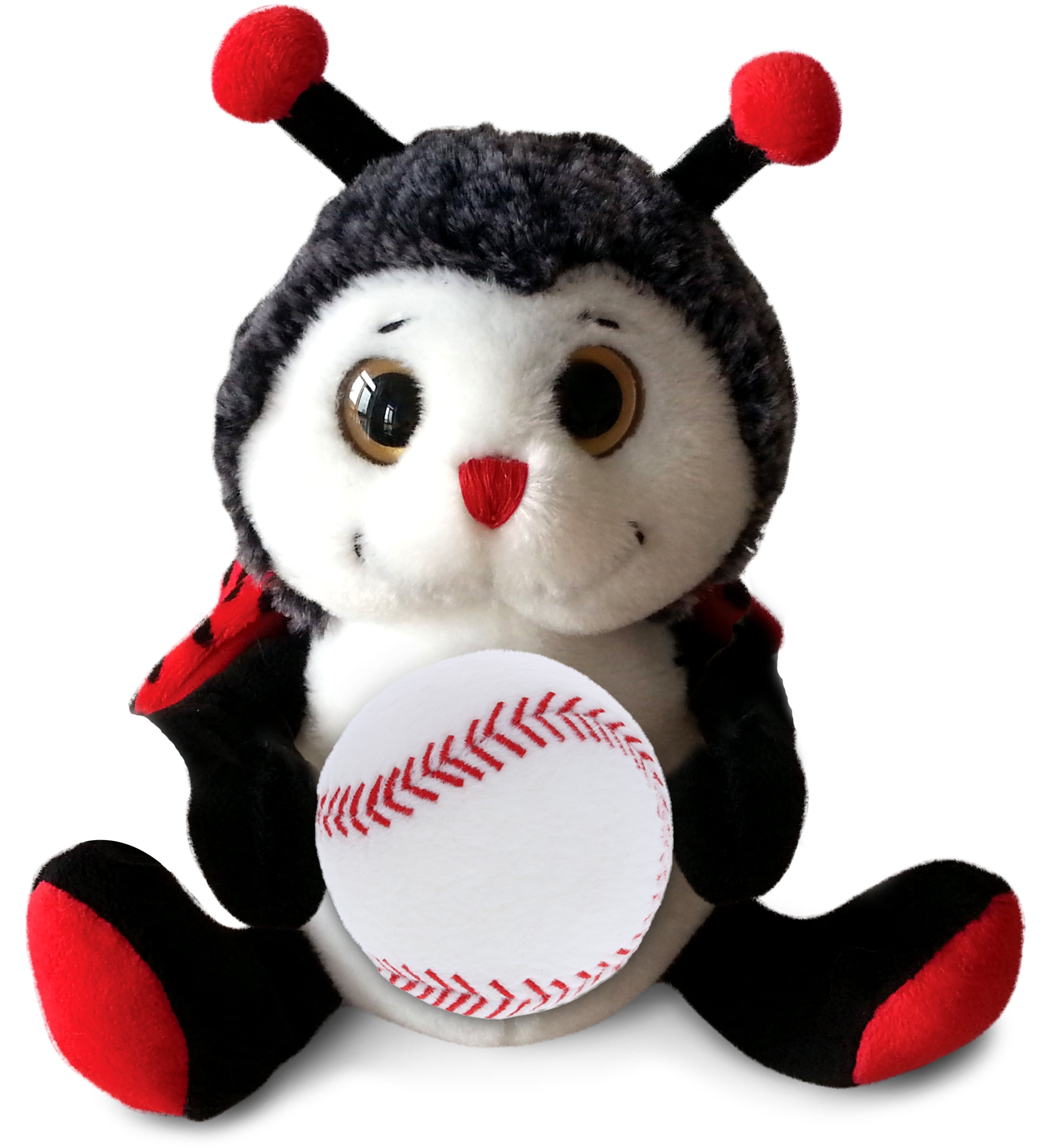 DolliBu Sitting Ladybug Stuffed Animal with Baseball Plush - Soft ...