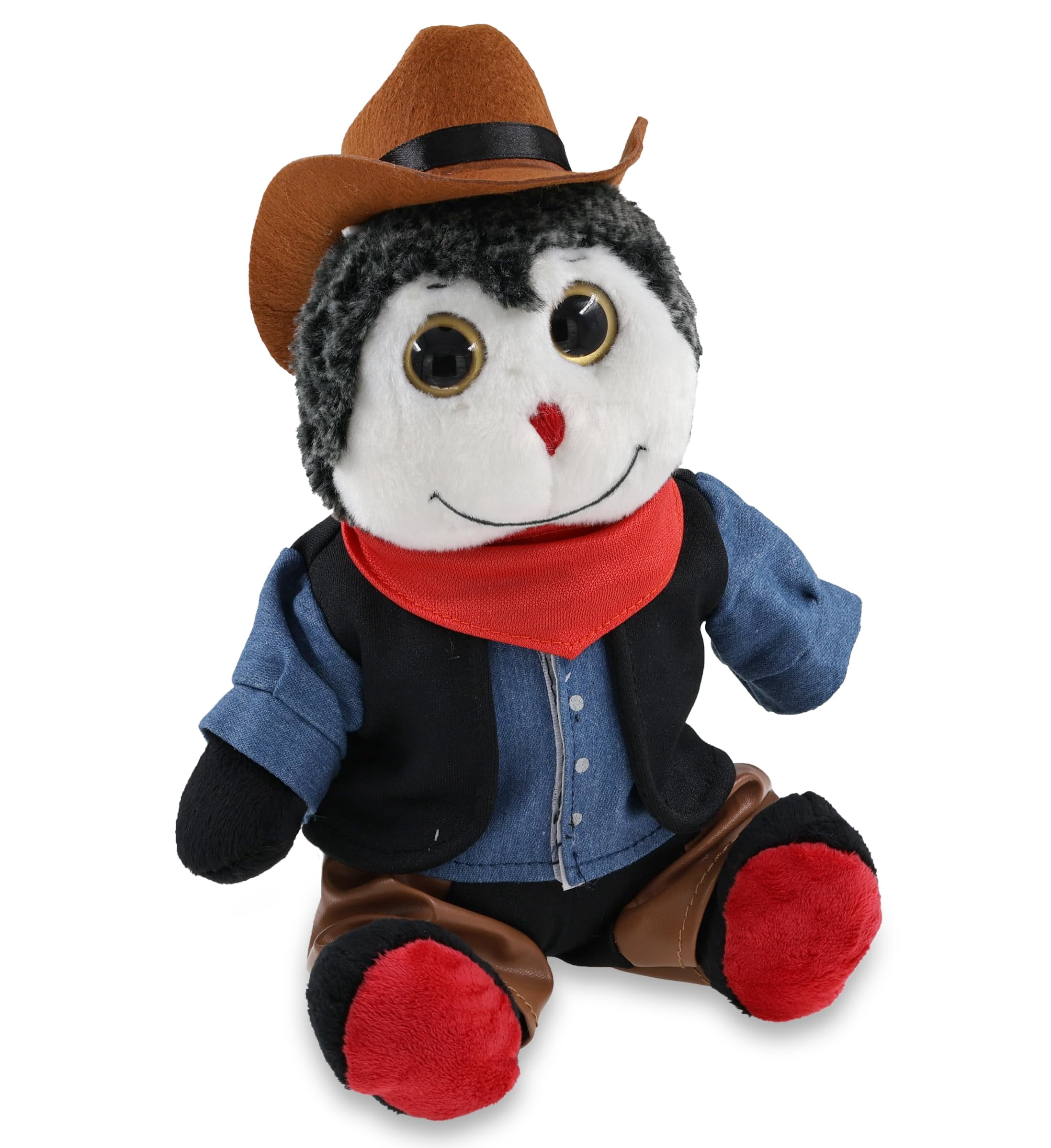 DolliBu Sitting Ladybug Stuffed Animal Cowboy Plush - Western-Themed ...