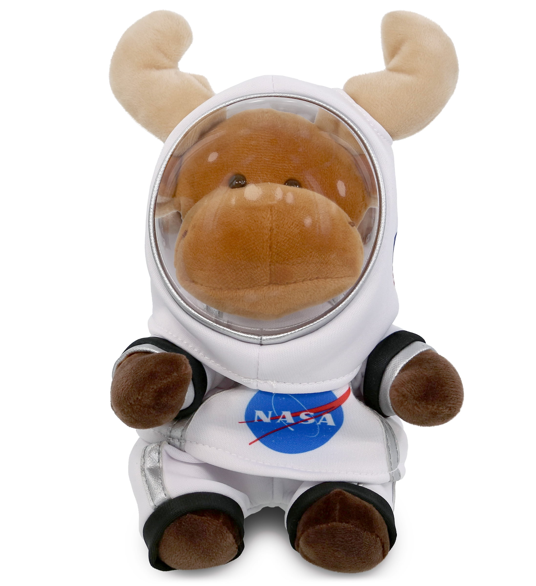 DolliBu Sitting Moose Astronaut Plush Toy - Super Soft Wild Life ...