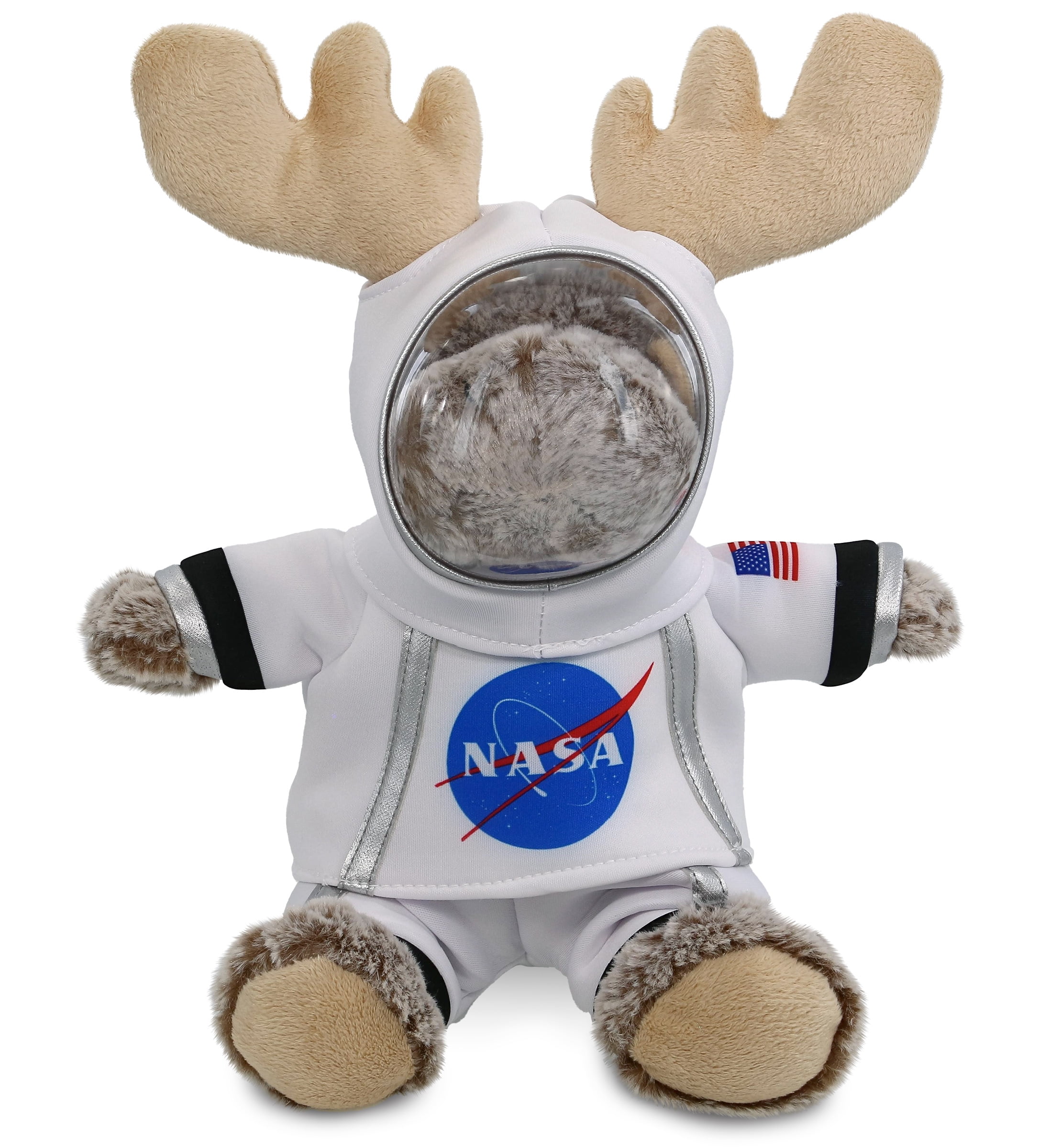 DolliBu Sitting Moose Astronaut Plush Toy - Super Soft Wild Life ...