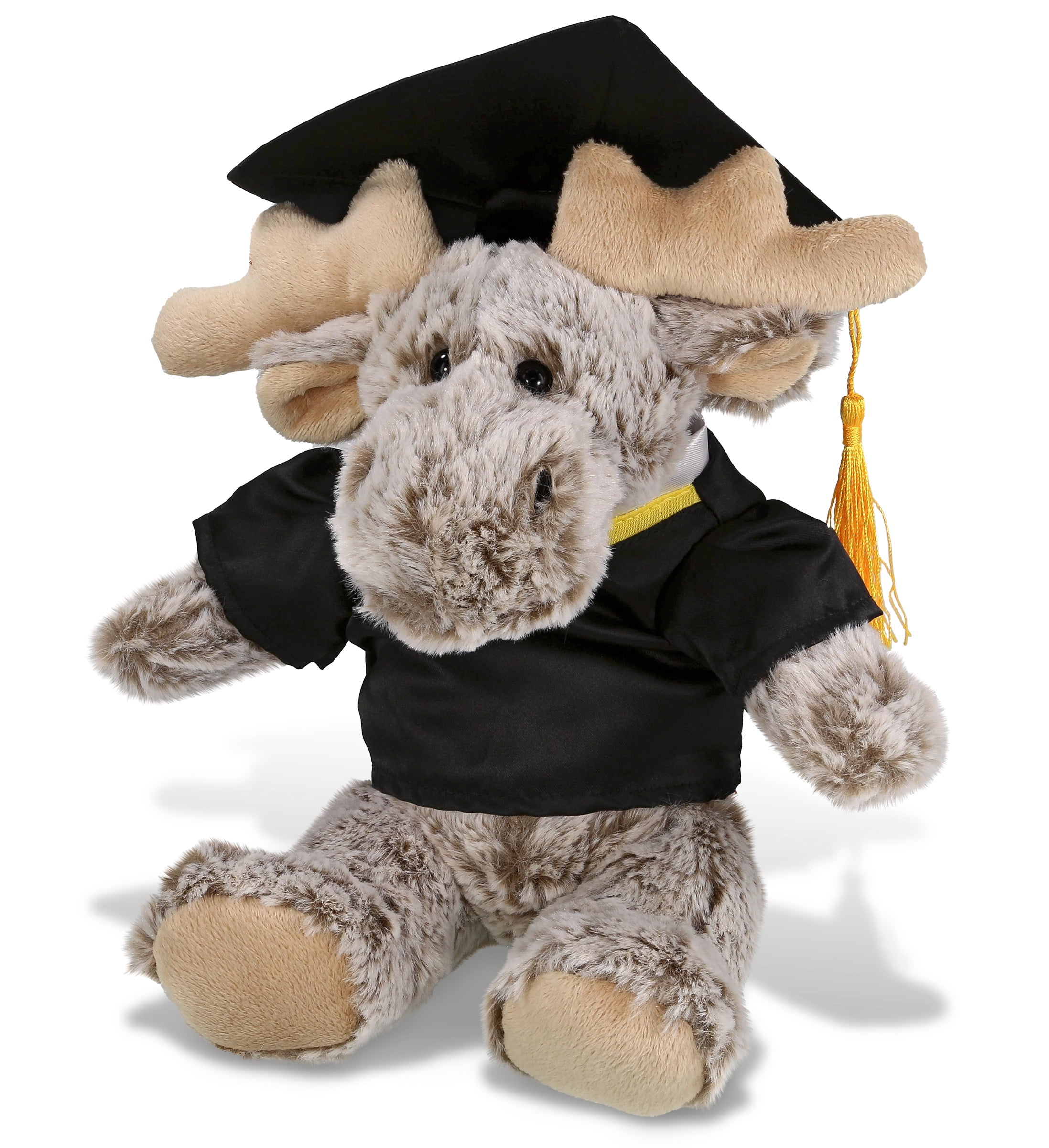 DolliBu Sitting Moose with Sweater Graduation Plush Toy - Super Soft ...