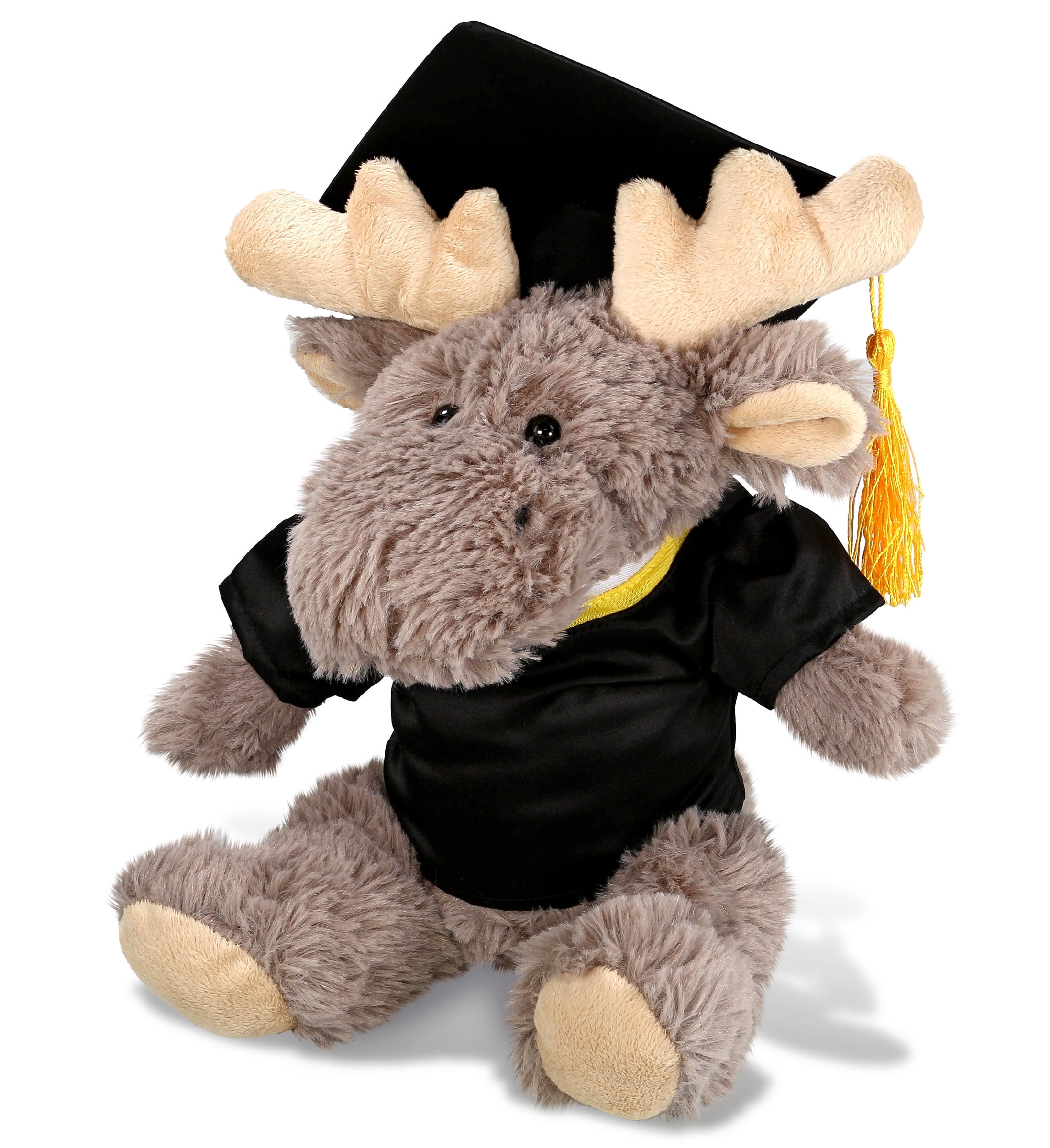 DolliBu Sitting Moose with Sweater Graduation Plush Toy - Super Soft ...