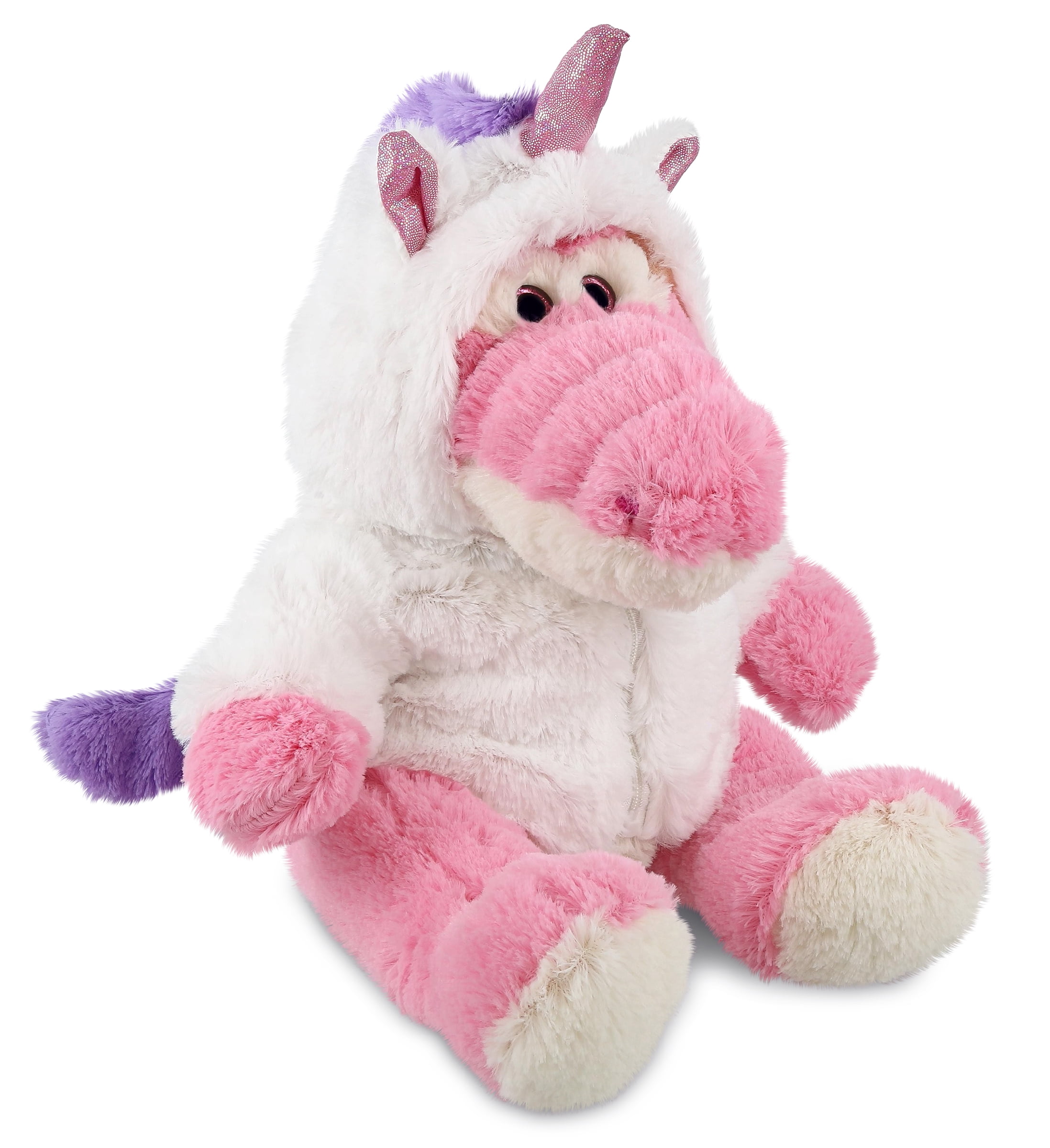 DolliBu Sitting Pink Alligator Unicorn Plush Stuffed Animal Toy - Super ...