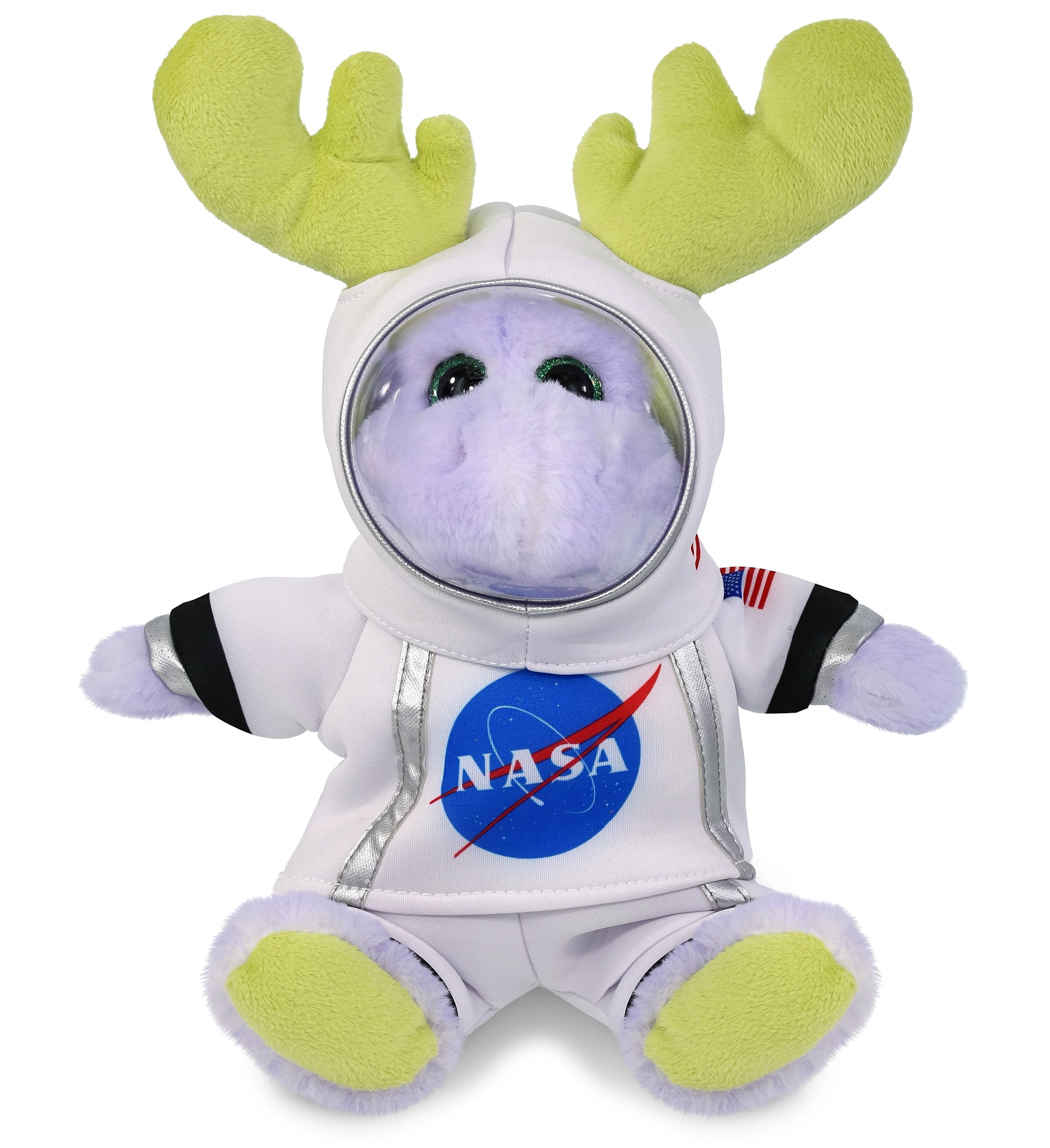 DolliBu Sitting Purple Moose with Scarf Astronaut Plush Toy - Super ...