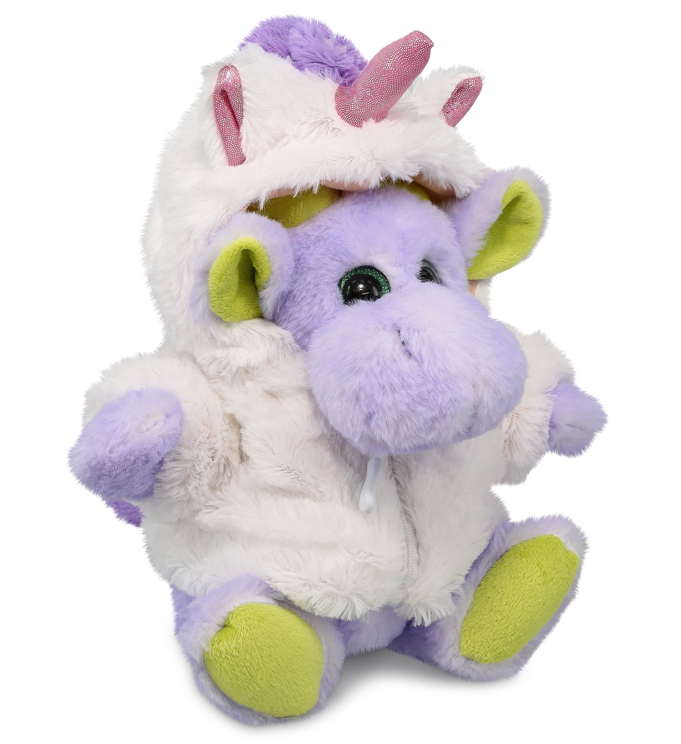 DolliBu Sitting Purple Moose Unicorn Plush Stuffed Animal Toy with ...