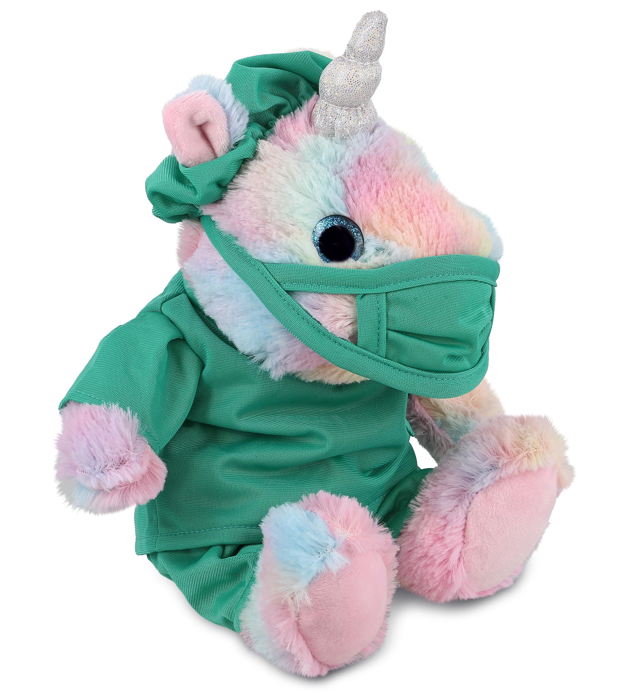 DolliBu Sitting Rainbow Unicorn Doctor Plush Toy - Super Soft Unicorn ...