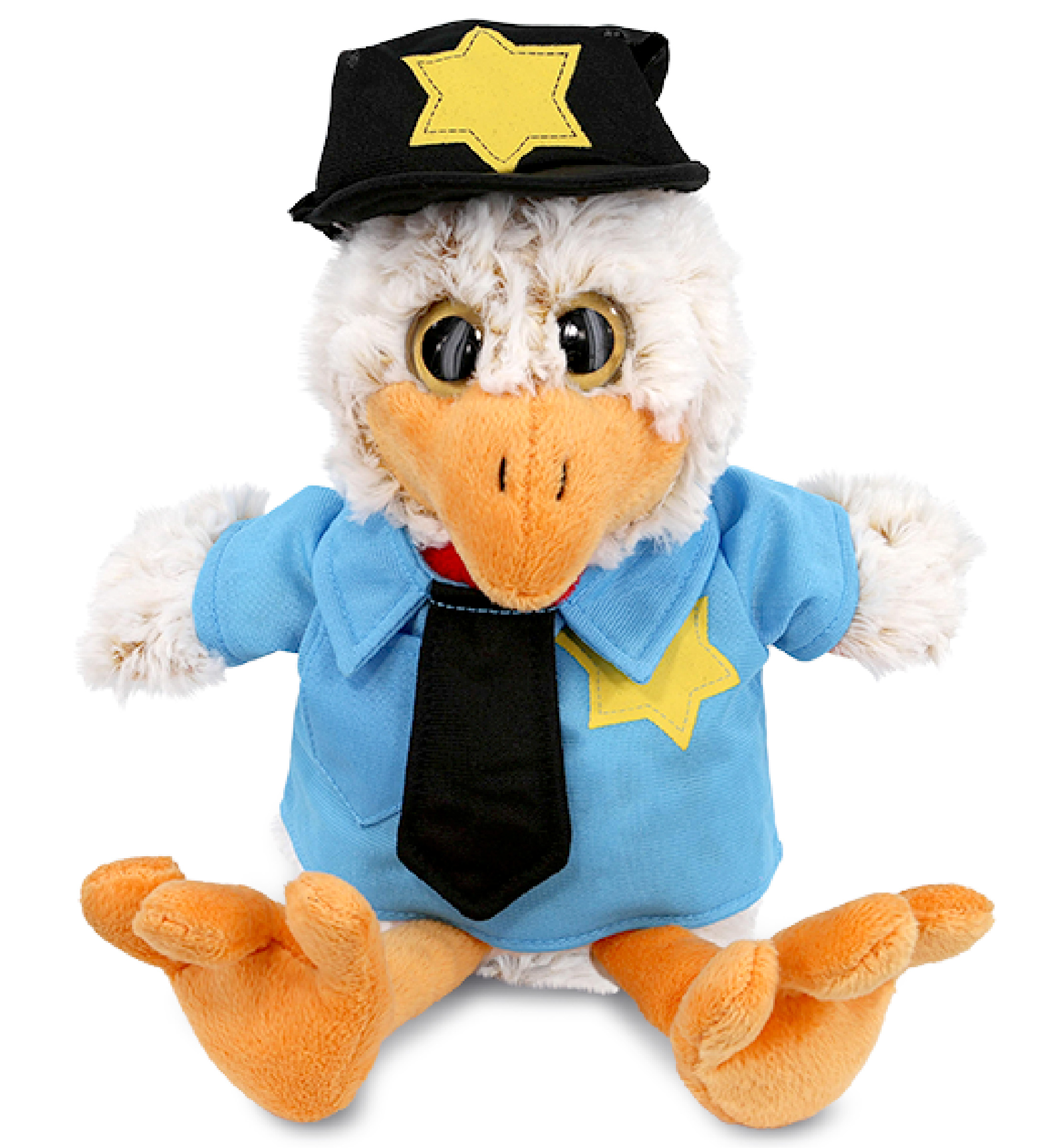 DolliBu Sitting Rooster Police Officer Plush Toy Super Soft Rooster Cop ...