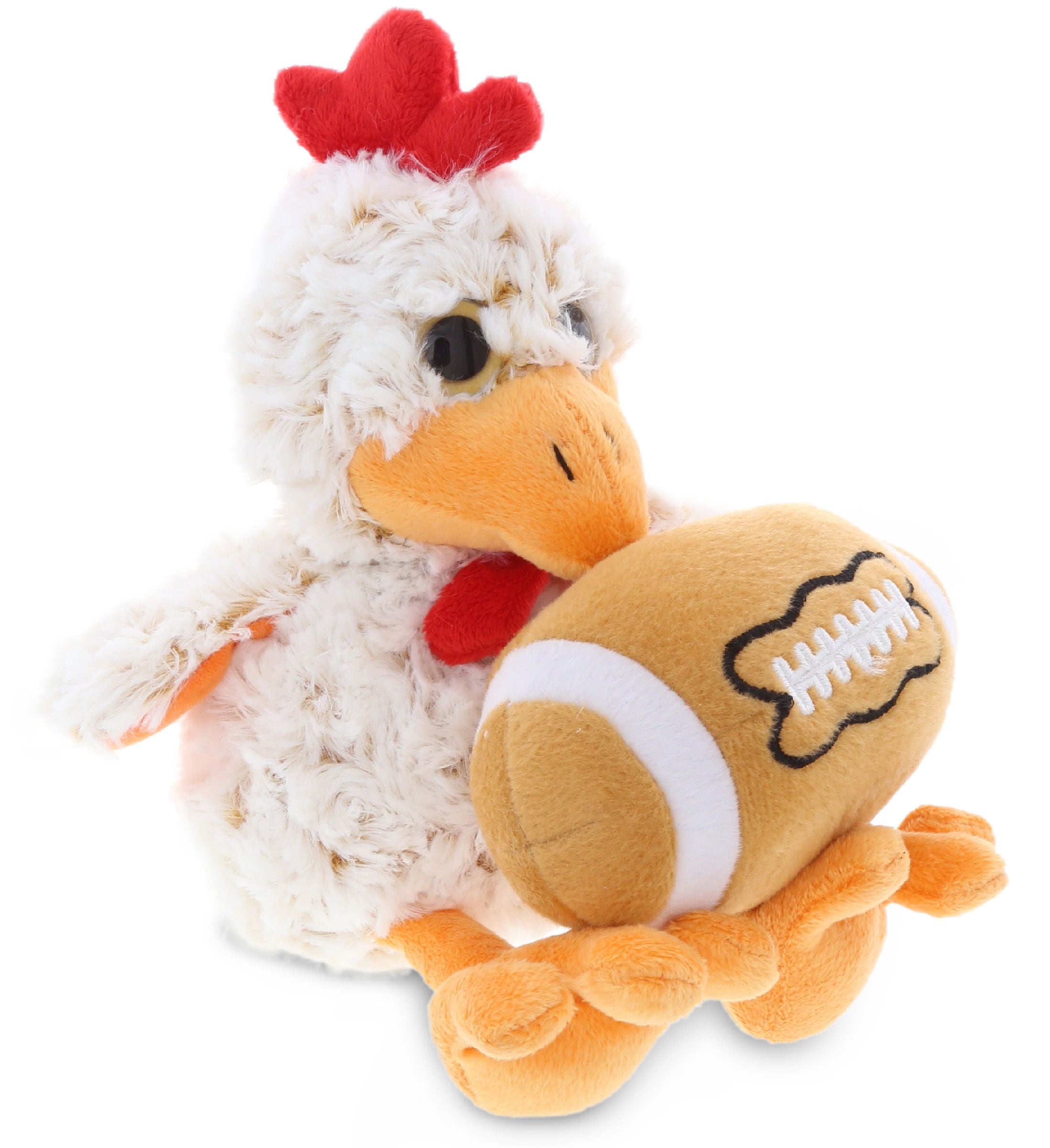 DolliBu Sitting Rooster Stuffed Animal with Football Plush - Soft ...