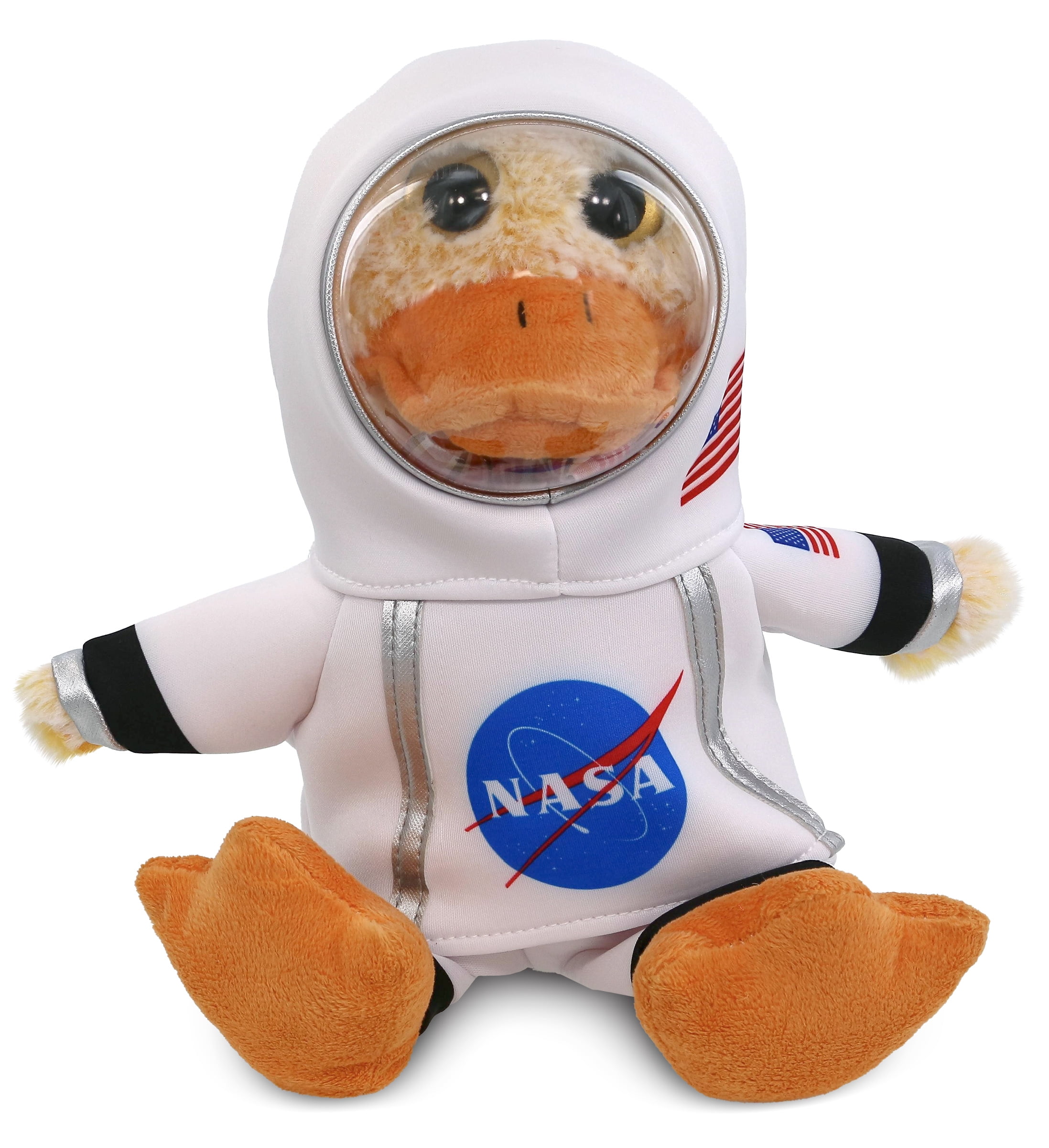 DolliBu Sitting Yellow Duck Astronaut Plush Toy - Super Soft Farm Life ...