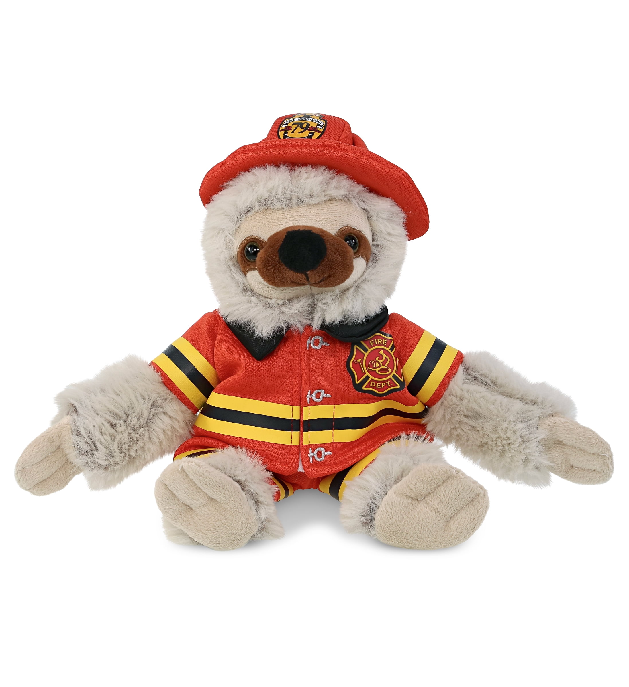 DolliBu Sloth Firefighter Stuffed Animal - Super Soft Sloth Fireman Toy ...