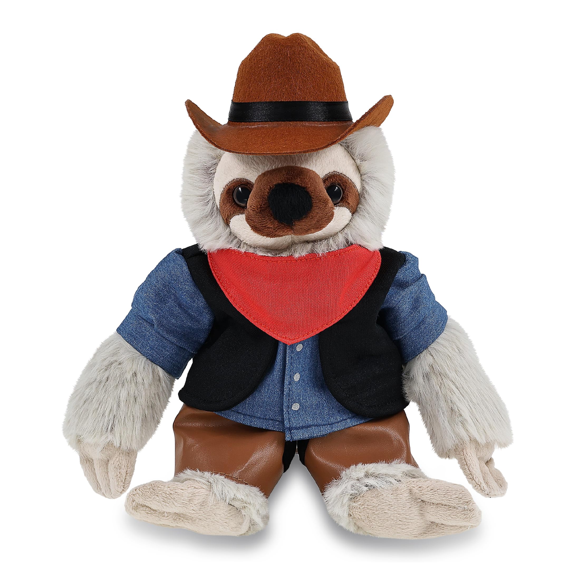 DolliBu Sloth Stuffed Animal Cowboy Plush - Western-Themed Sloth Plush ...
