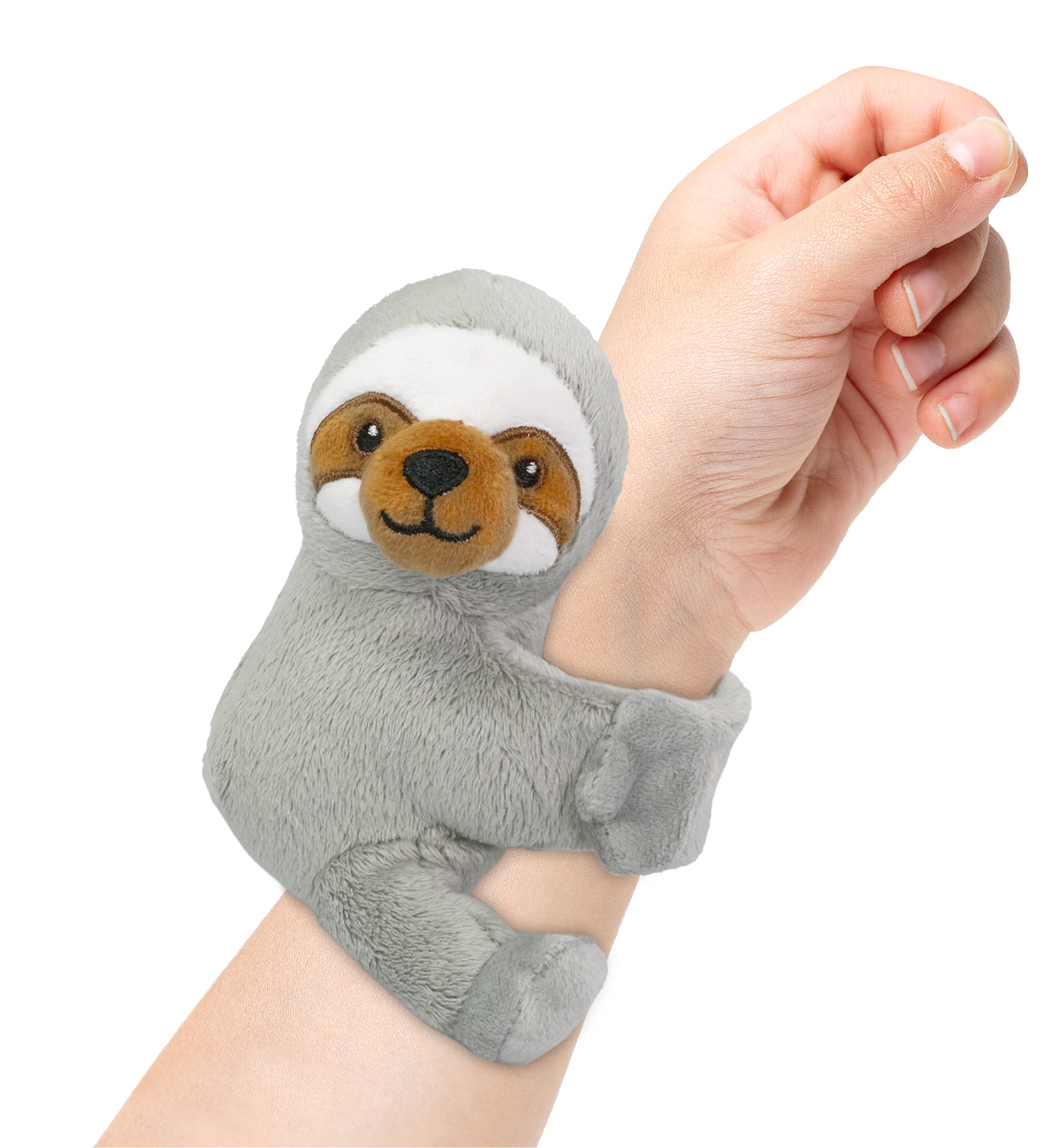 DolliBu Sloth Stuffed Animal Slap Bracelet - Fluffy Wild Animal ...