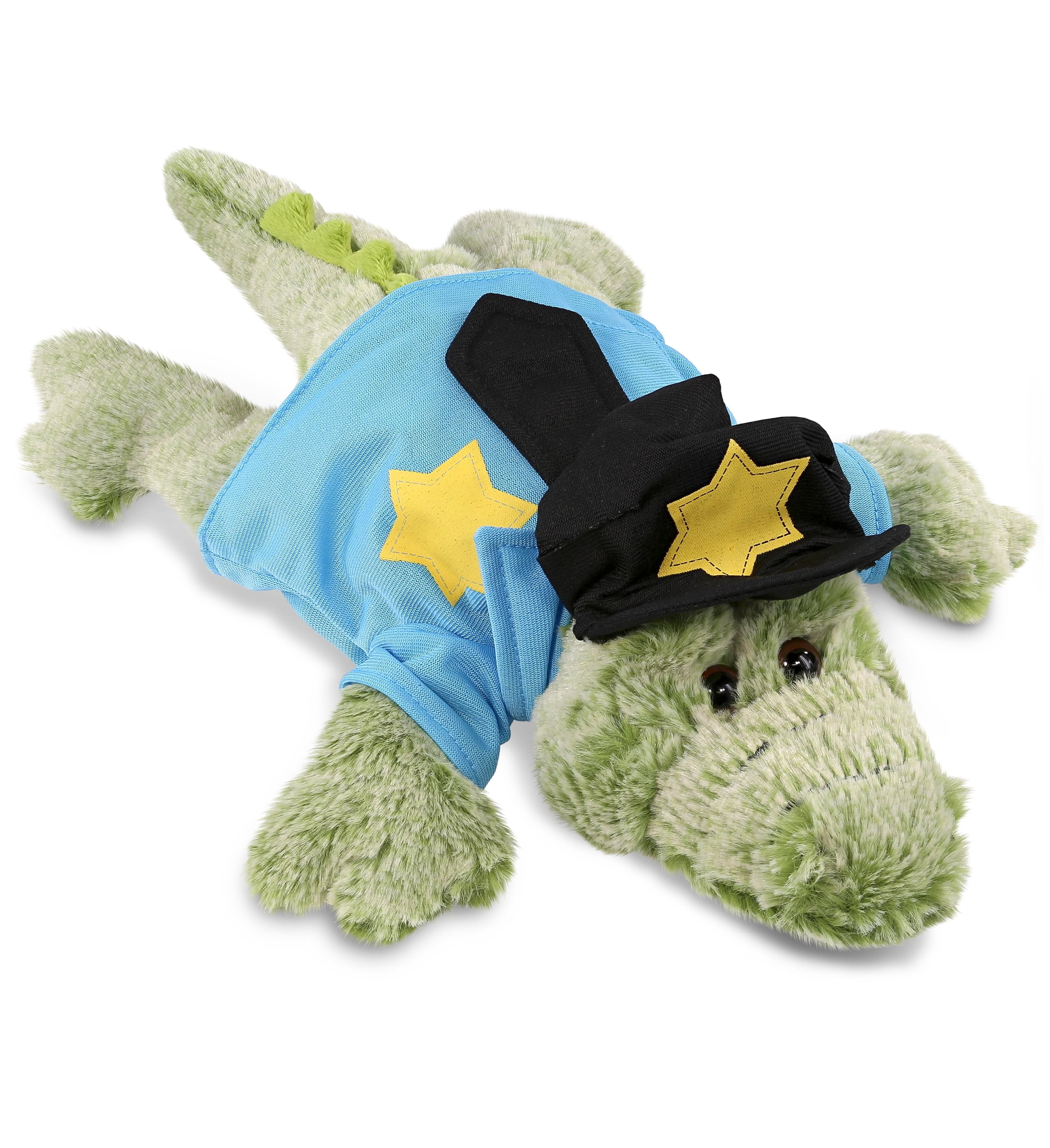 DolliBu Small Alligator Police Officer Plush Toy - Super Soft Alligator ...