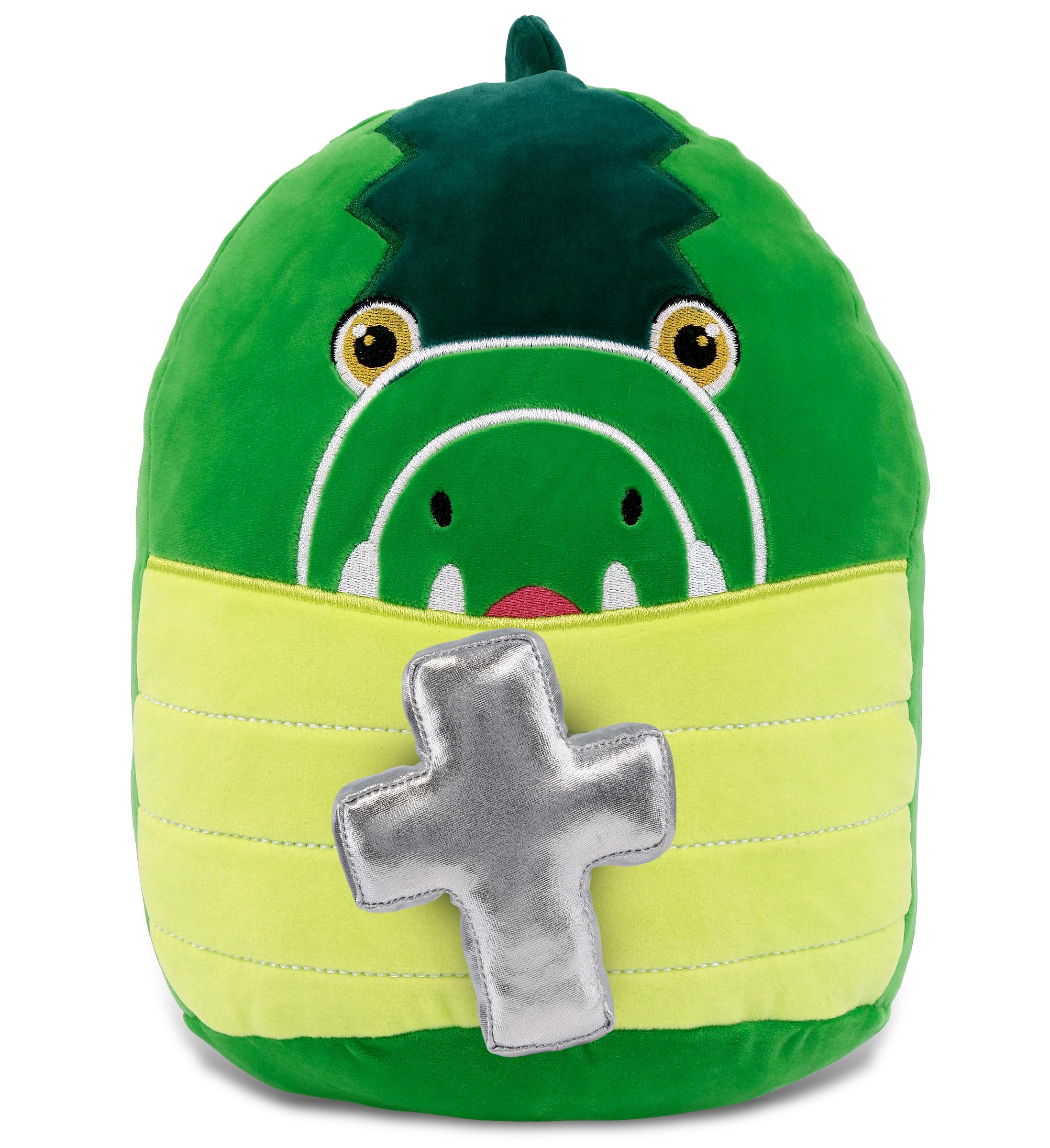 DolliBu Snug-Mooshies Alligator Stuffed Animal with Silver Cross Plush ...