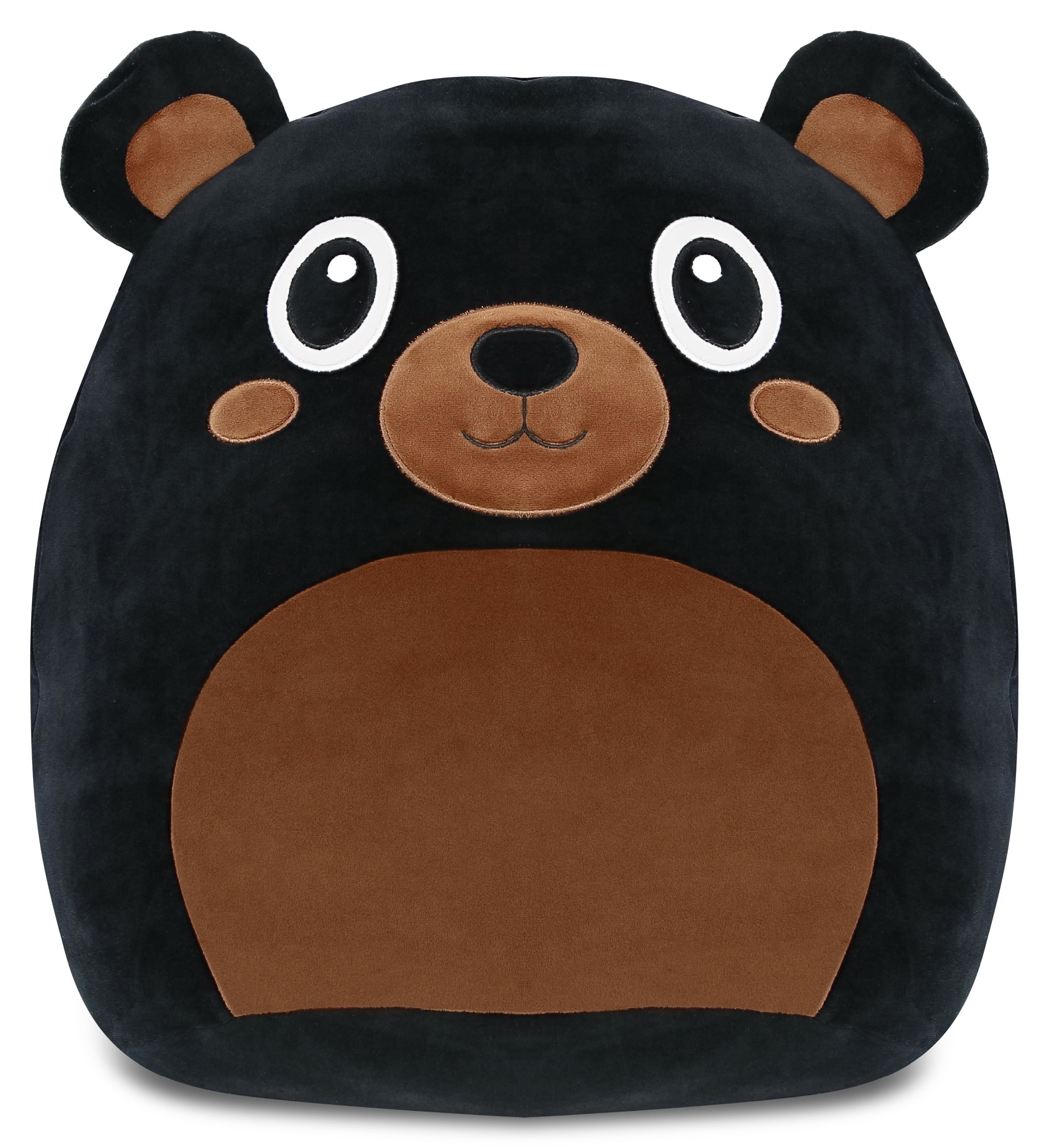 DolliBu Snug Mooshies Black Bear Stuffed Animal Plush Toy - Large Cuddly Wild Life Super Squishy ...