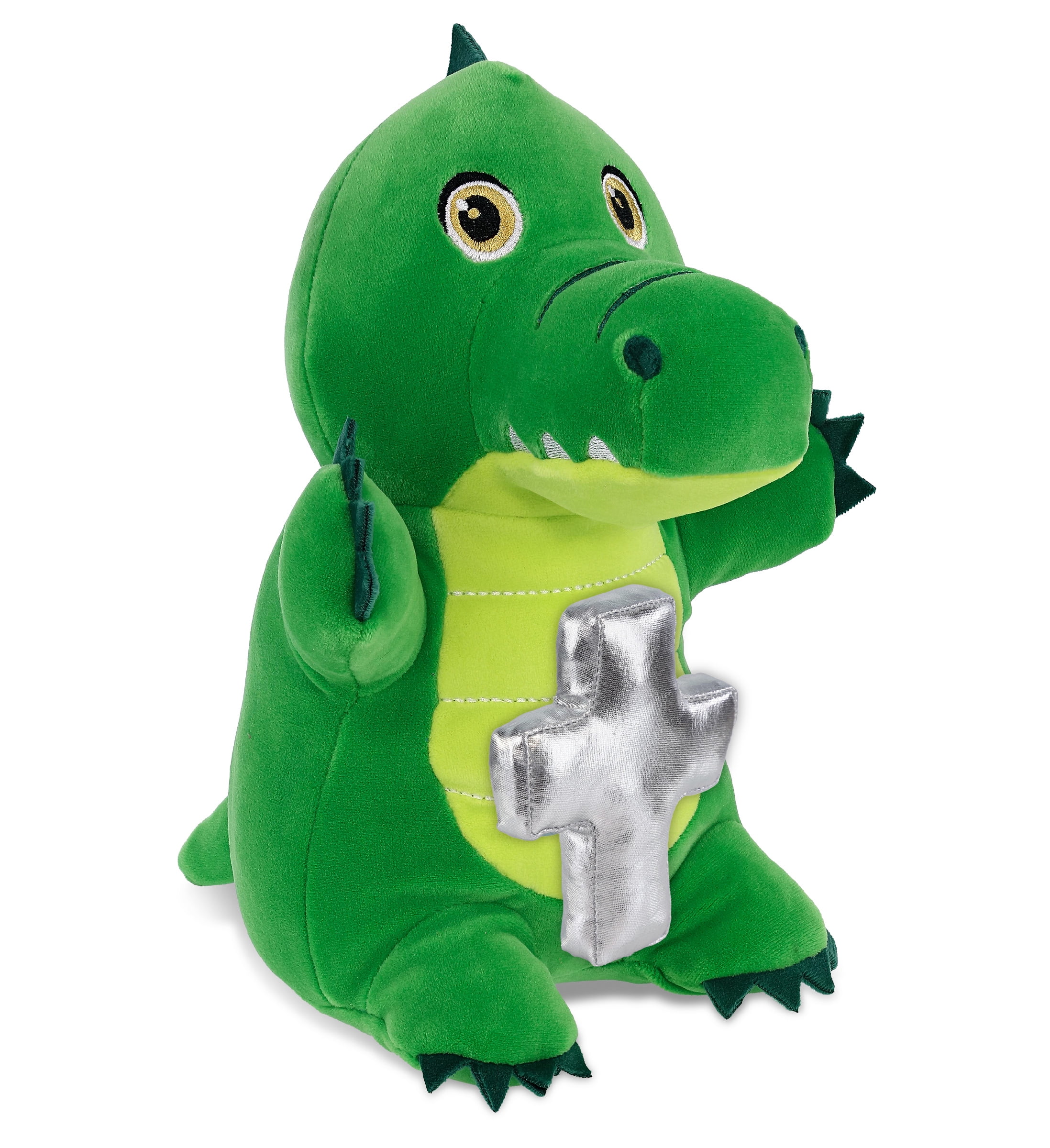 DolliBu Snug-Mooshies Standing Alligator Stuffed Animal with Silver ...