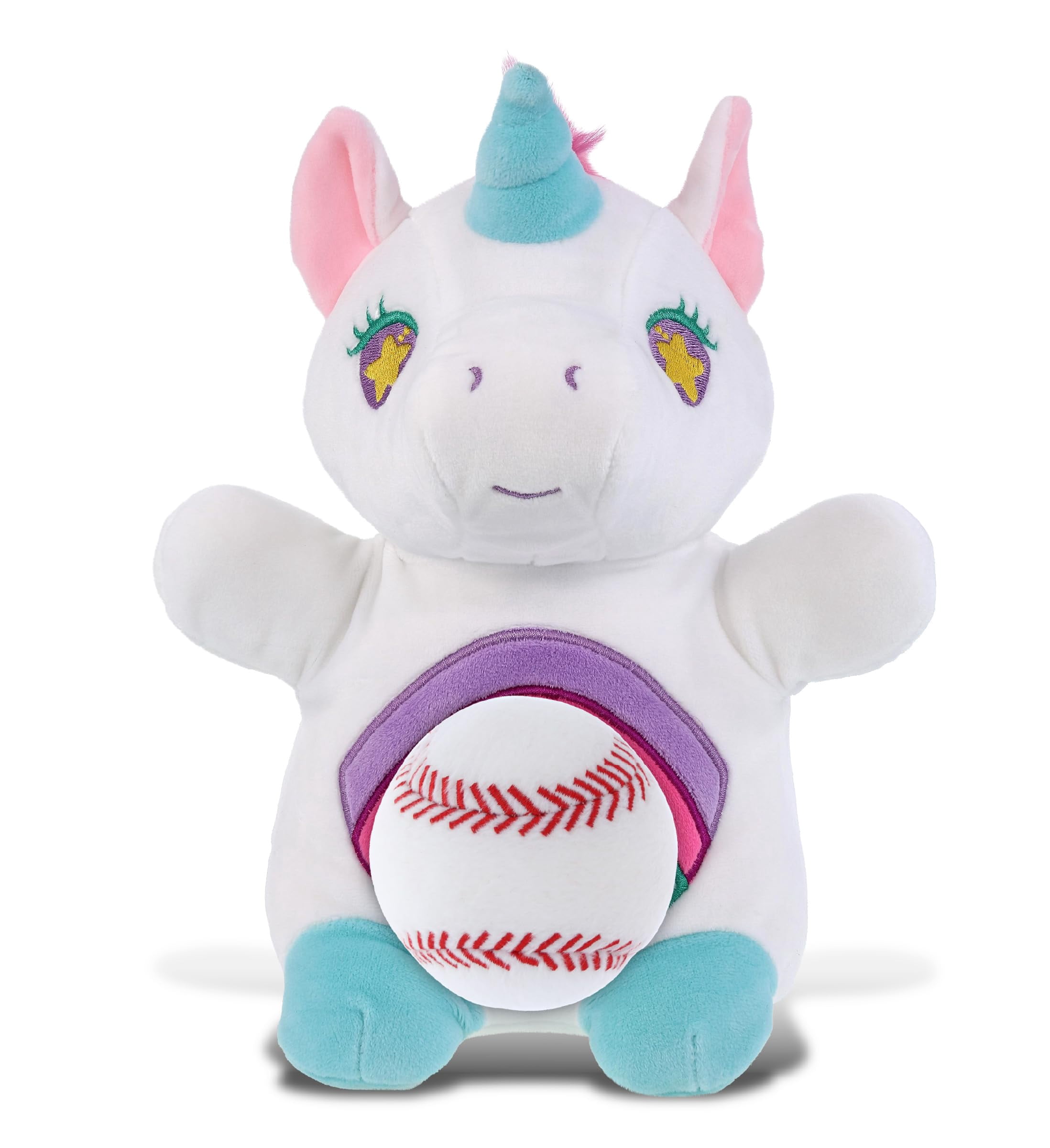 DolliBu Snug-Mooshies Standing Unicorn Stuffed Animal with Baseball ...