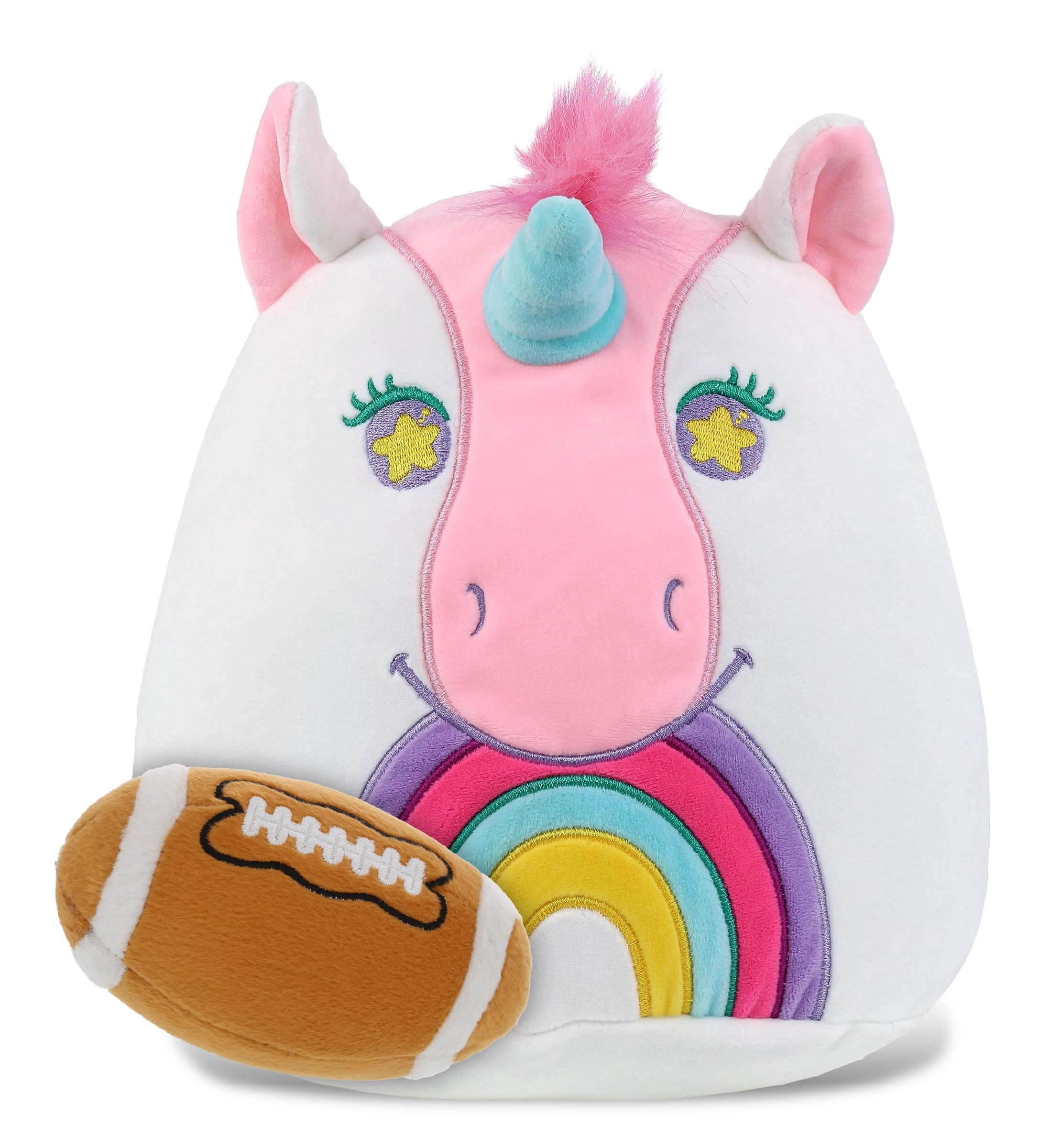 DolliBu Snug-Mooshies Unicorn Stuffed Animal with Football Plush ...