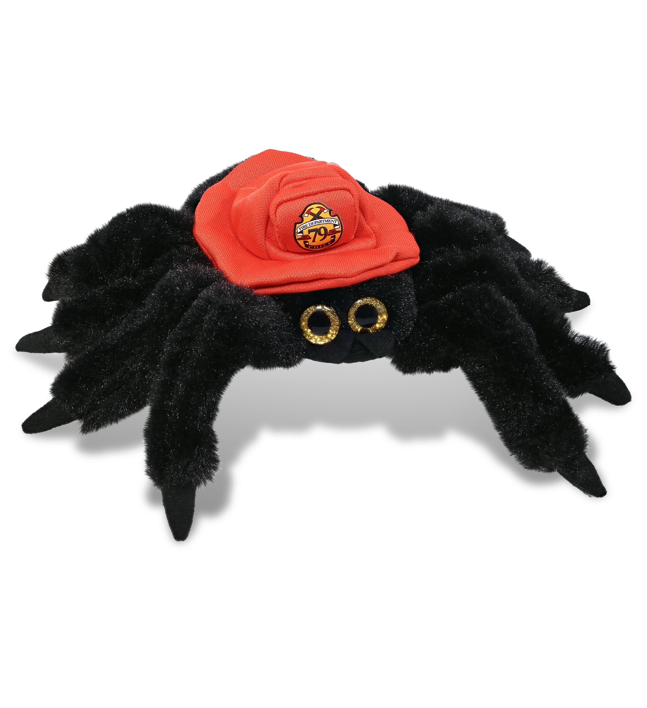 DolliBu Spider Firefighter Stuffed Animal - Super Soft Black Spider ...