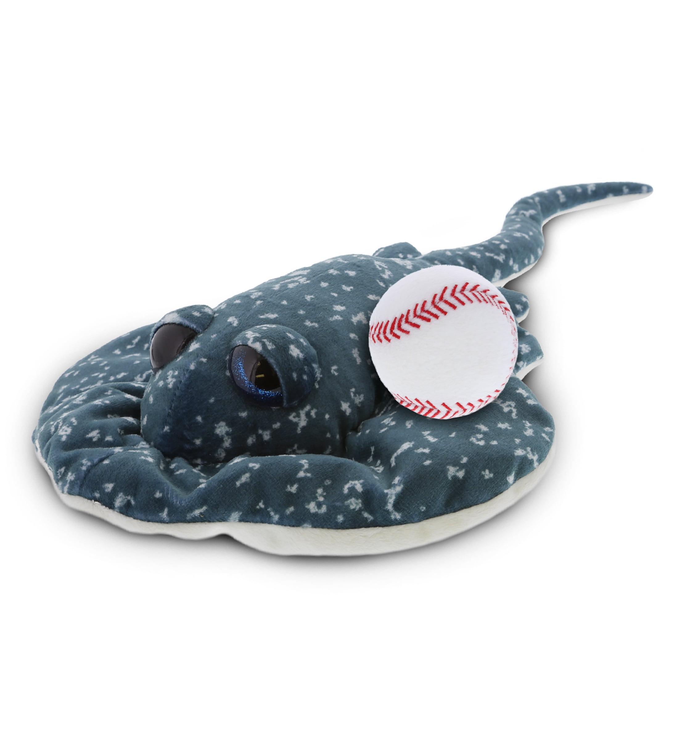 DolliBu Spotted Grey Ray Stuffed Animal with Baseball Plush - Soft ...