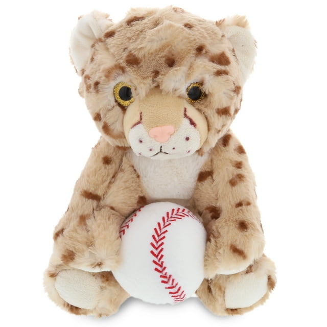 DolliBu Squat Cheetah Stuffed Animal with Baseball Plush - Soft Plush ...
