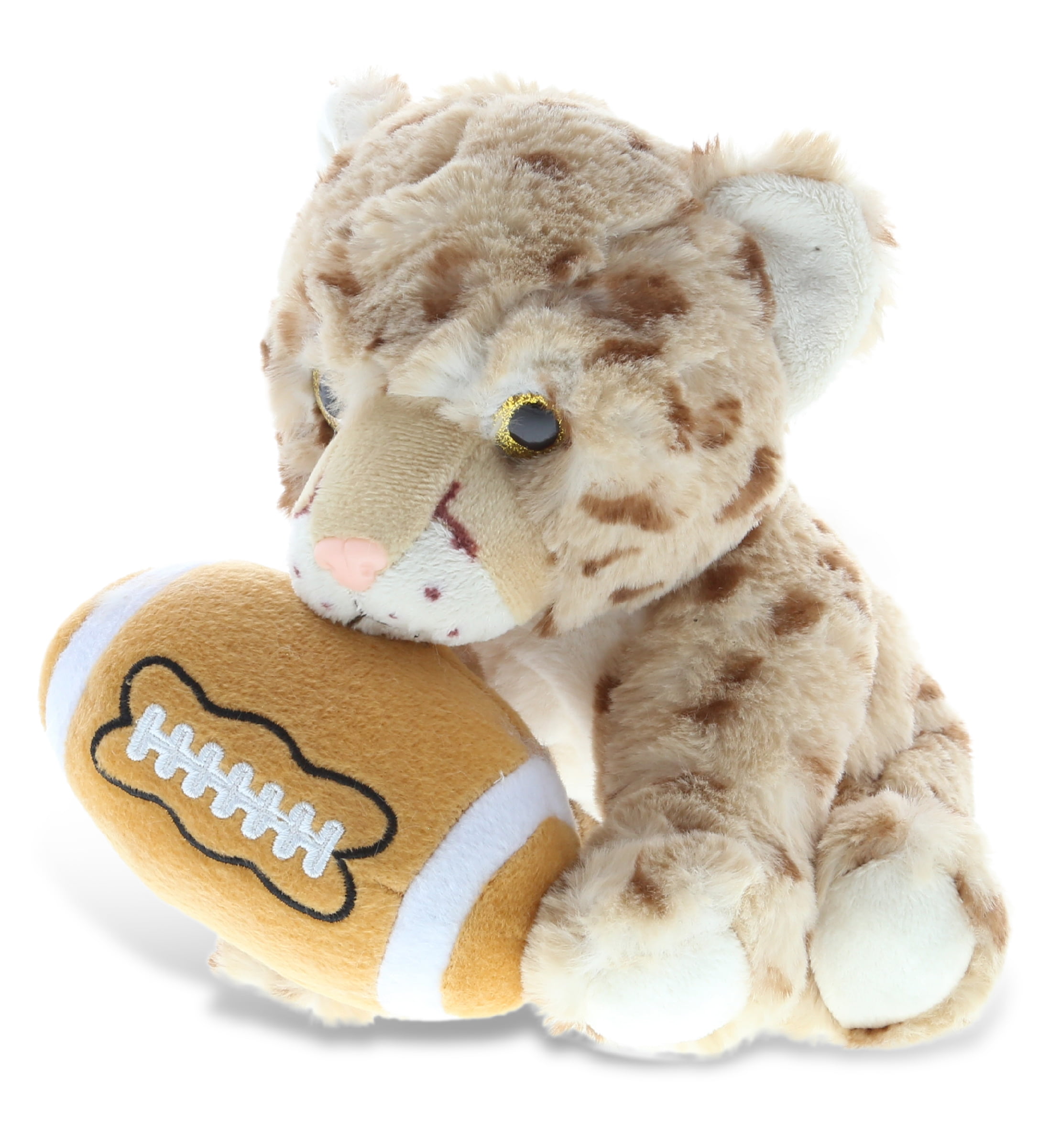 DolliBu Squat Cheetah Stuffed Animal with Football Plush - Soft Plush ...